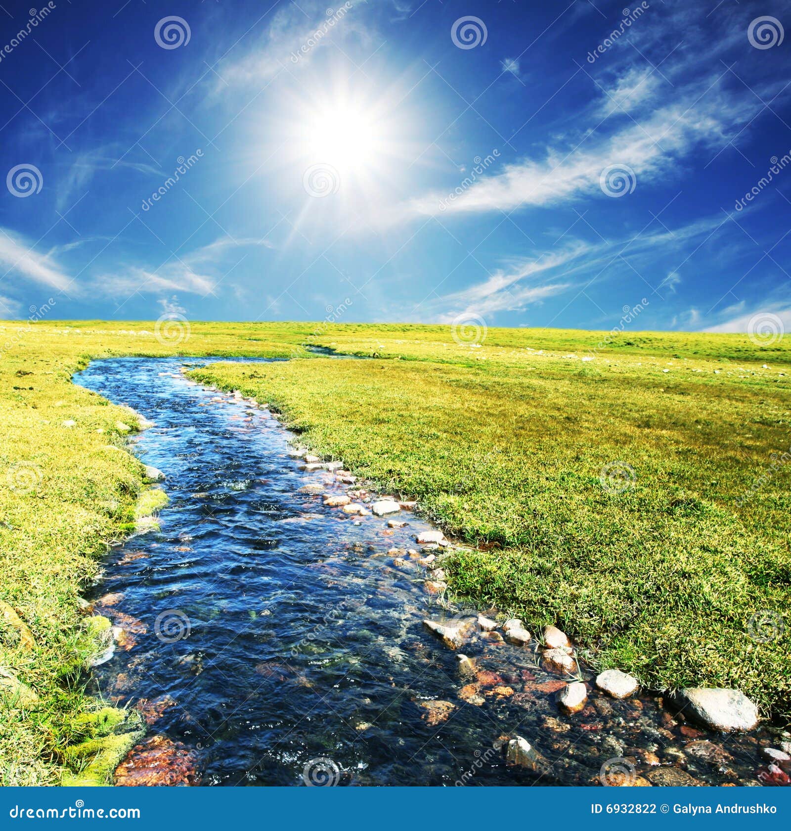 Nebenfluss stockfoto. Bild von draussen, sauber, frühling - 6932822