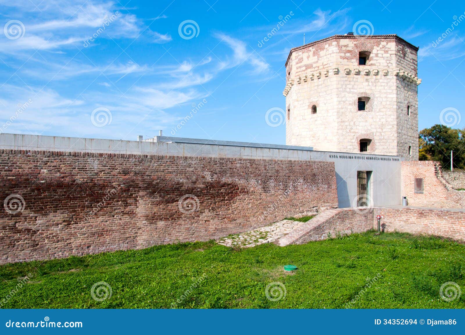 Nebojsa tower stock photo. Image of nebojsina, roof, river - 34352694