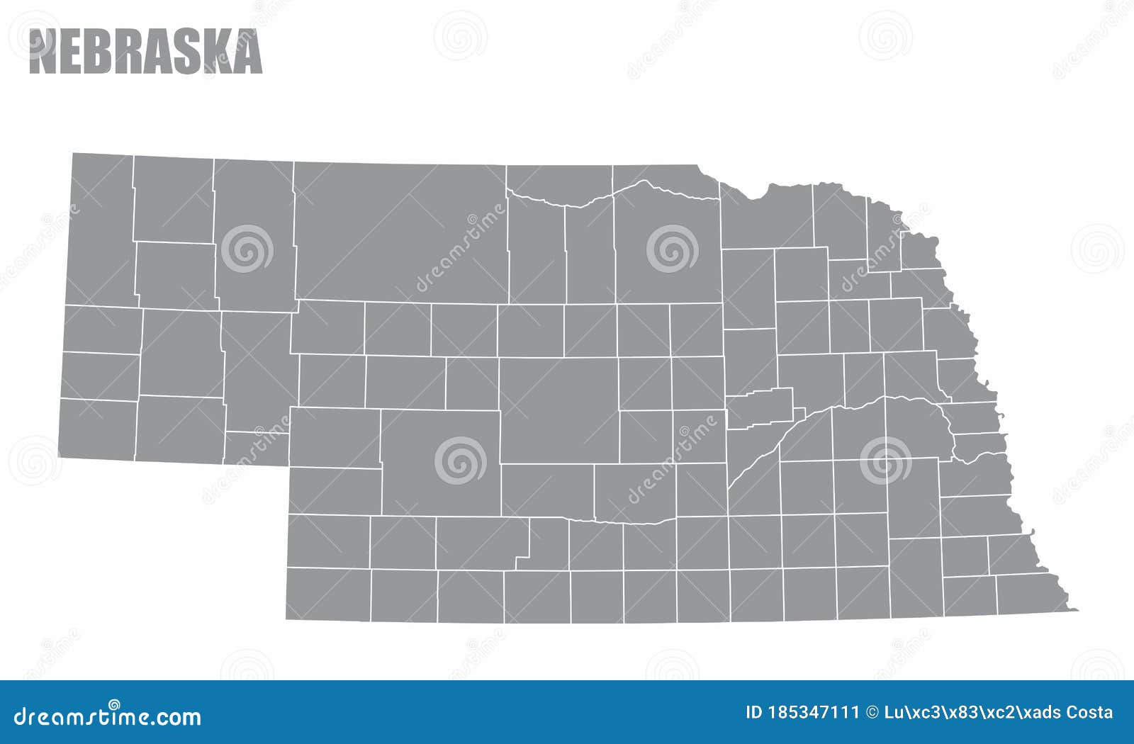 Nebraska County Maps Stock Photo | CartoonDealer.com #185499660