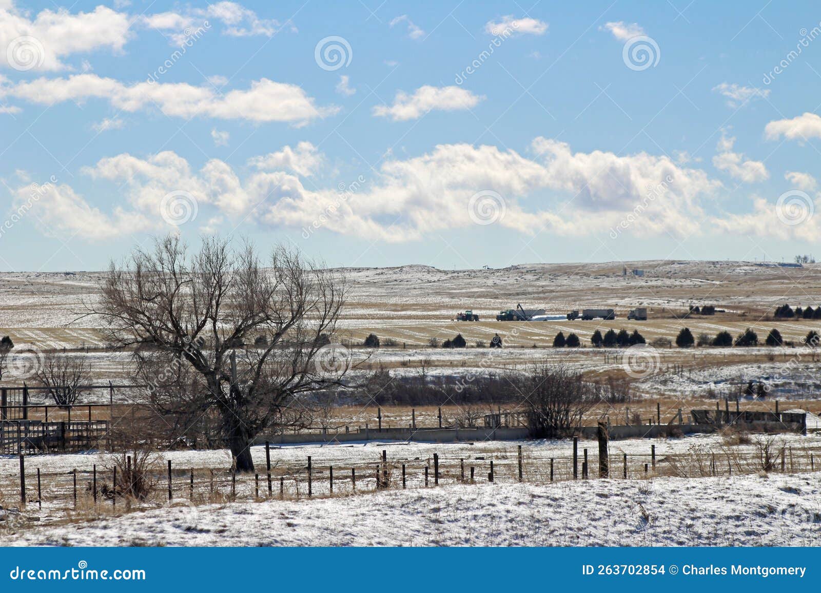 Nebraska Farm Land in Winter Stock Photo - Image of clouds, outdoor ...