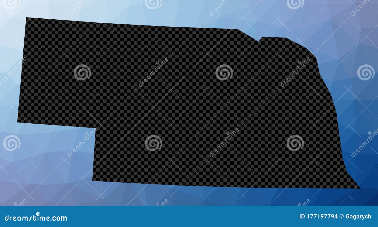 Nebraska geometric map. stock vector. Illustration of contour - 177197794
