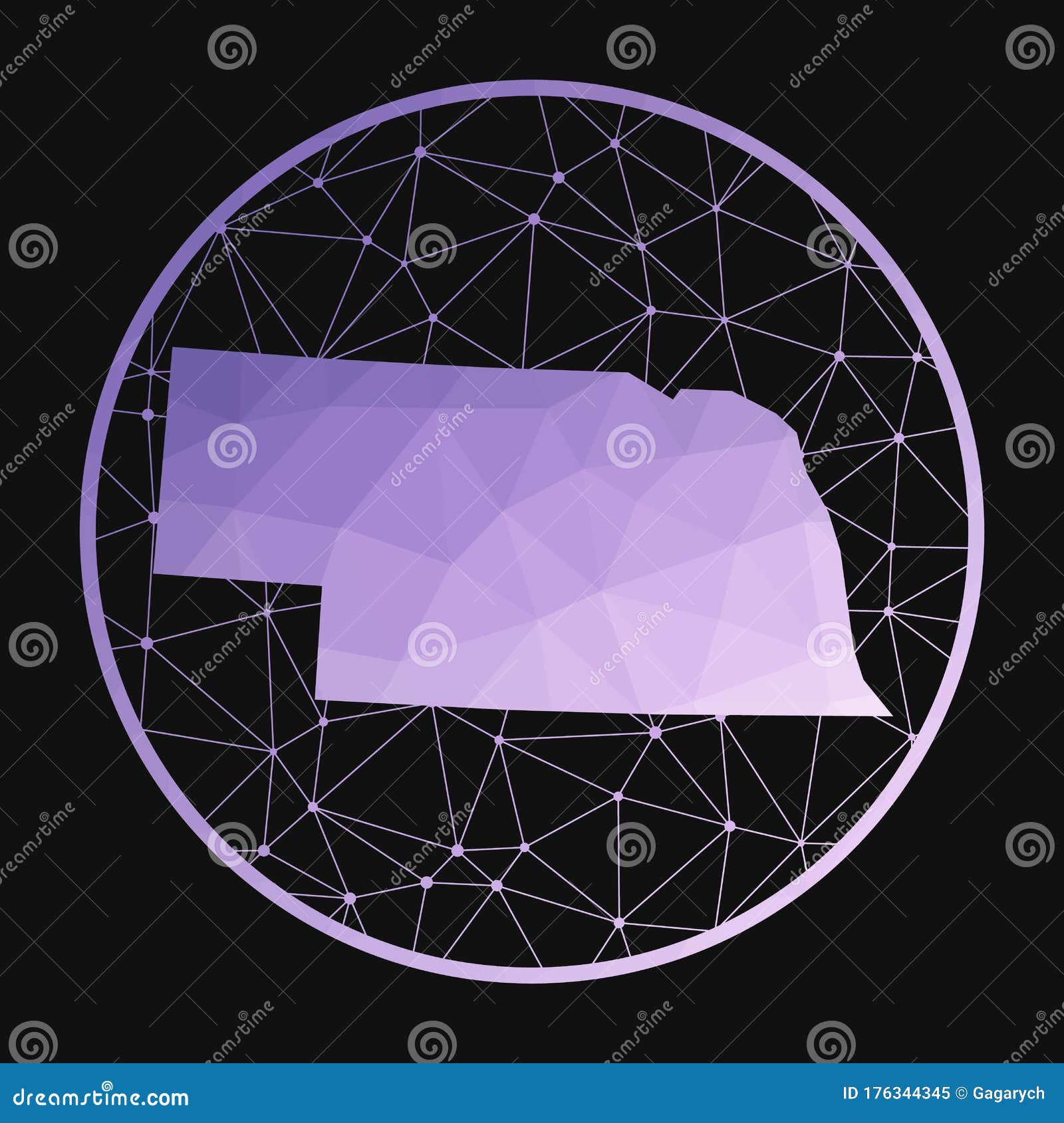 Nebraska icon. stock vector. Illustration of graphic - 176344345