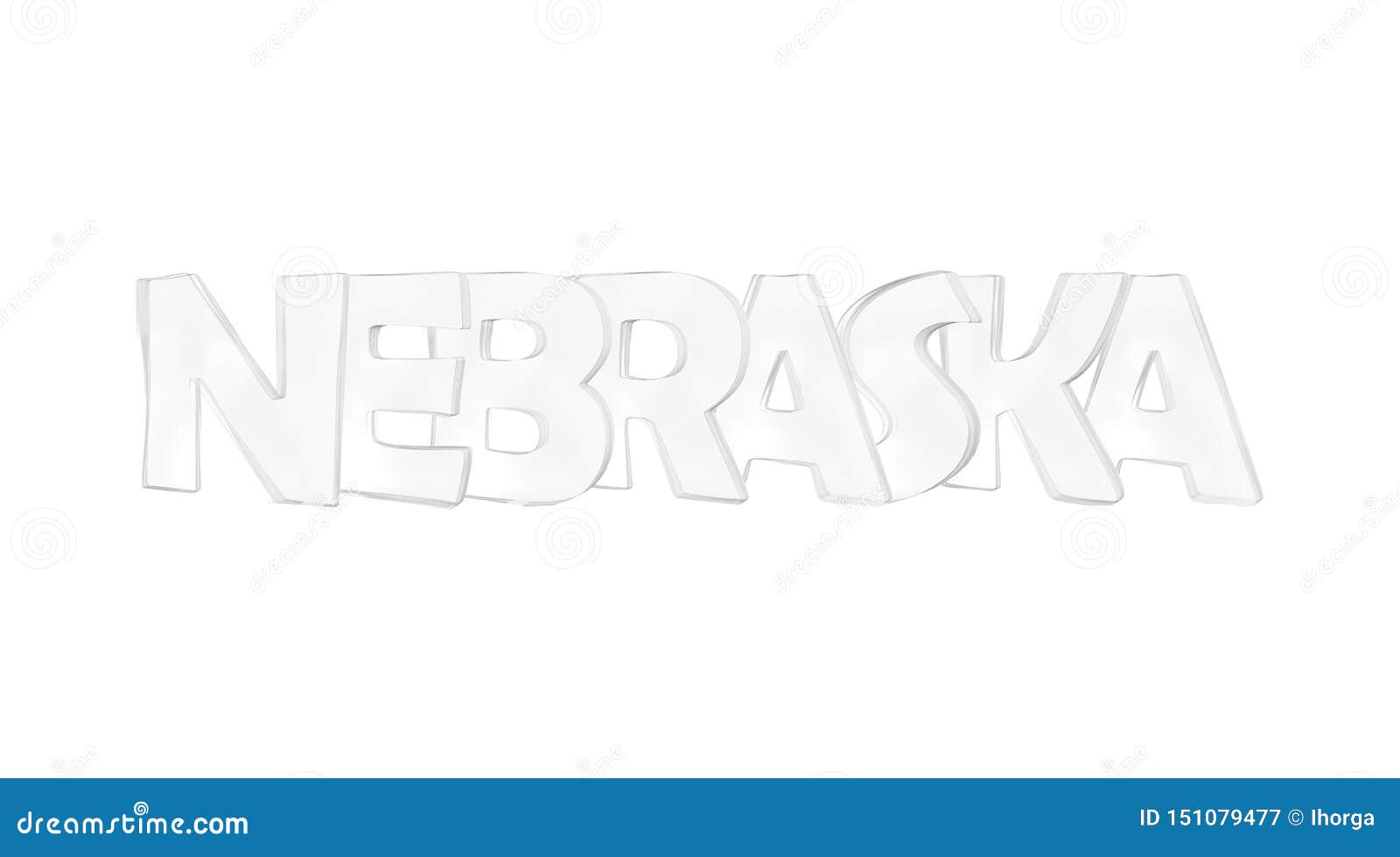 Nebraska. Isolated USA State Names Stock Illustration - Illustration of ...