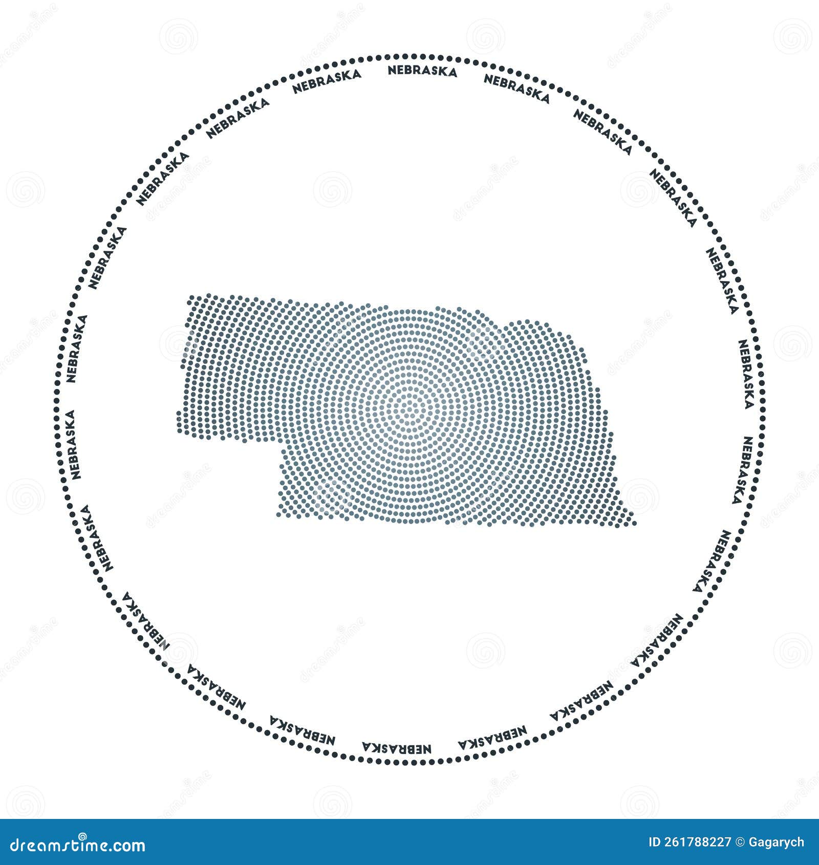 Nebraska Round Circle Flag. NE USA State Circular Button Banner Icon ...
