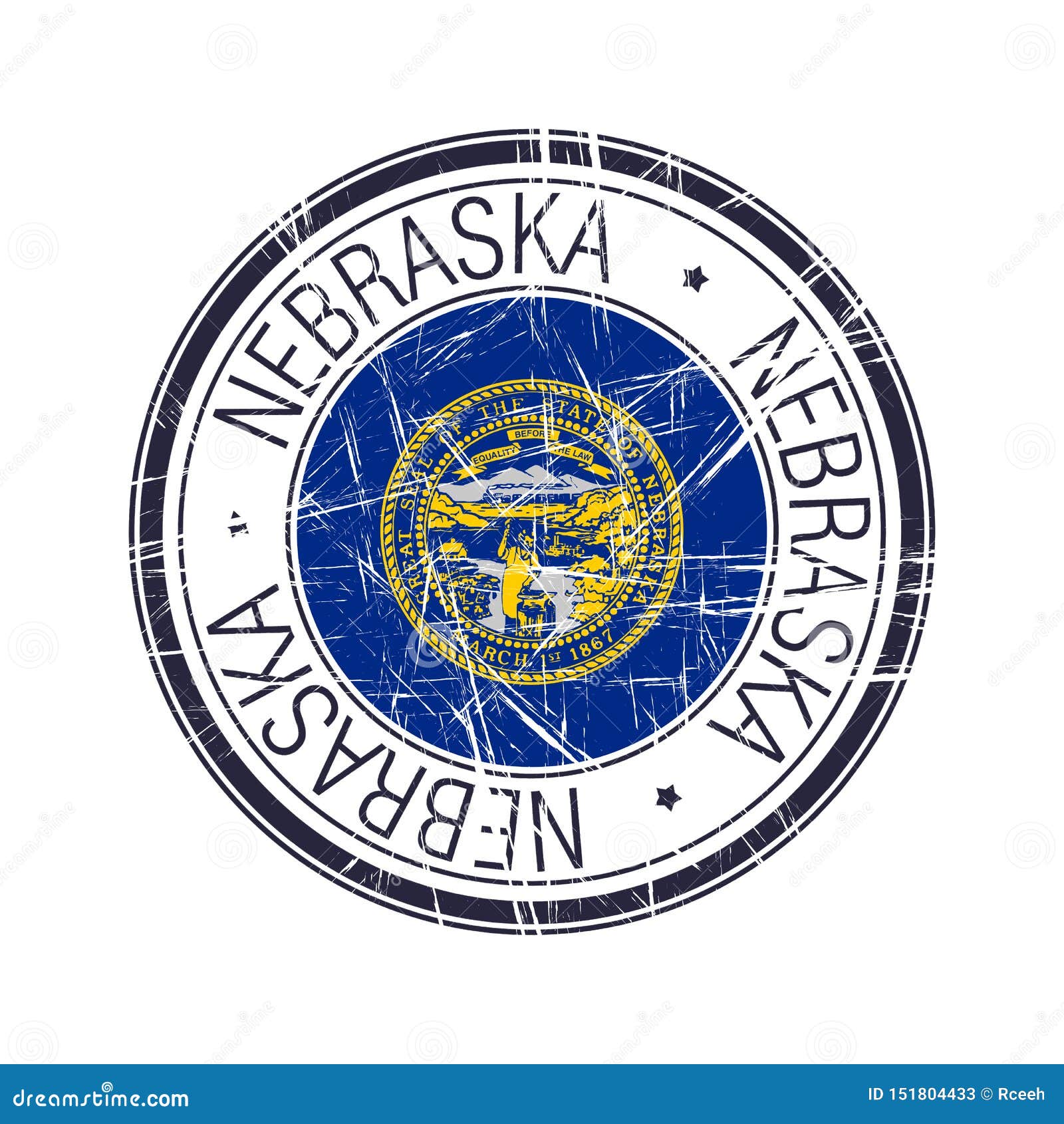 Nebraska rubber stamp stock vector. Illustration of print - 151804433