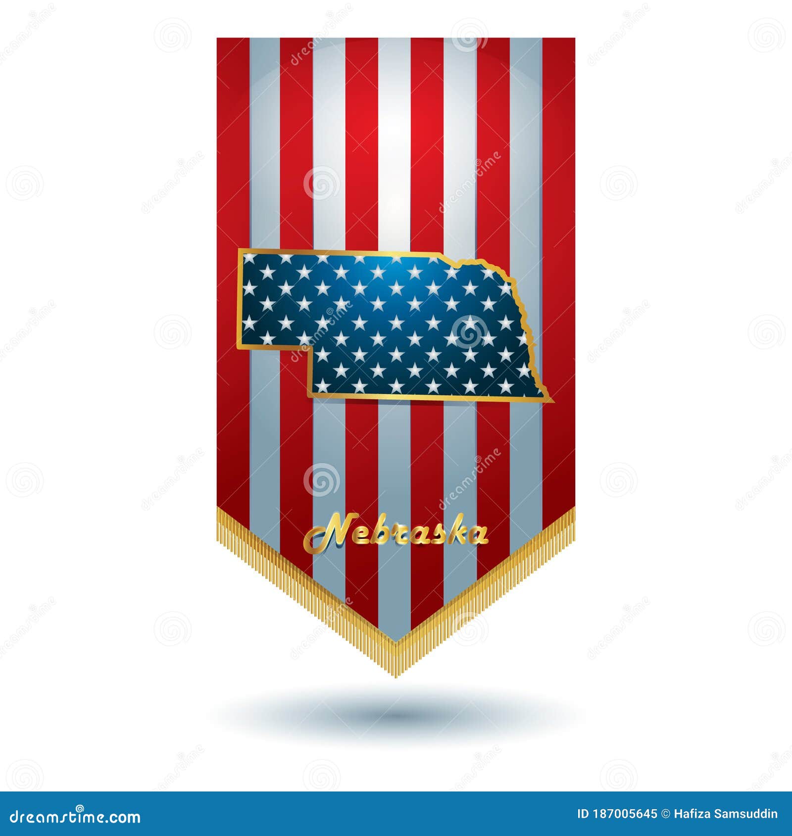 Nebraska State Banner. Vector Illustration Decorative Design Stock ...