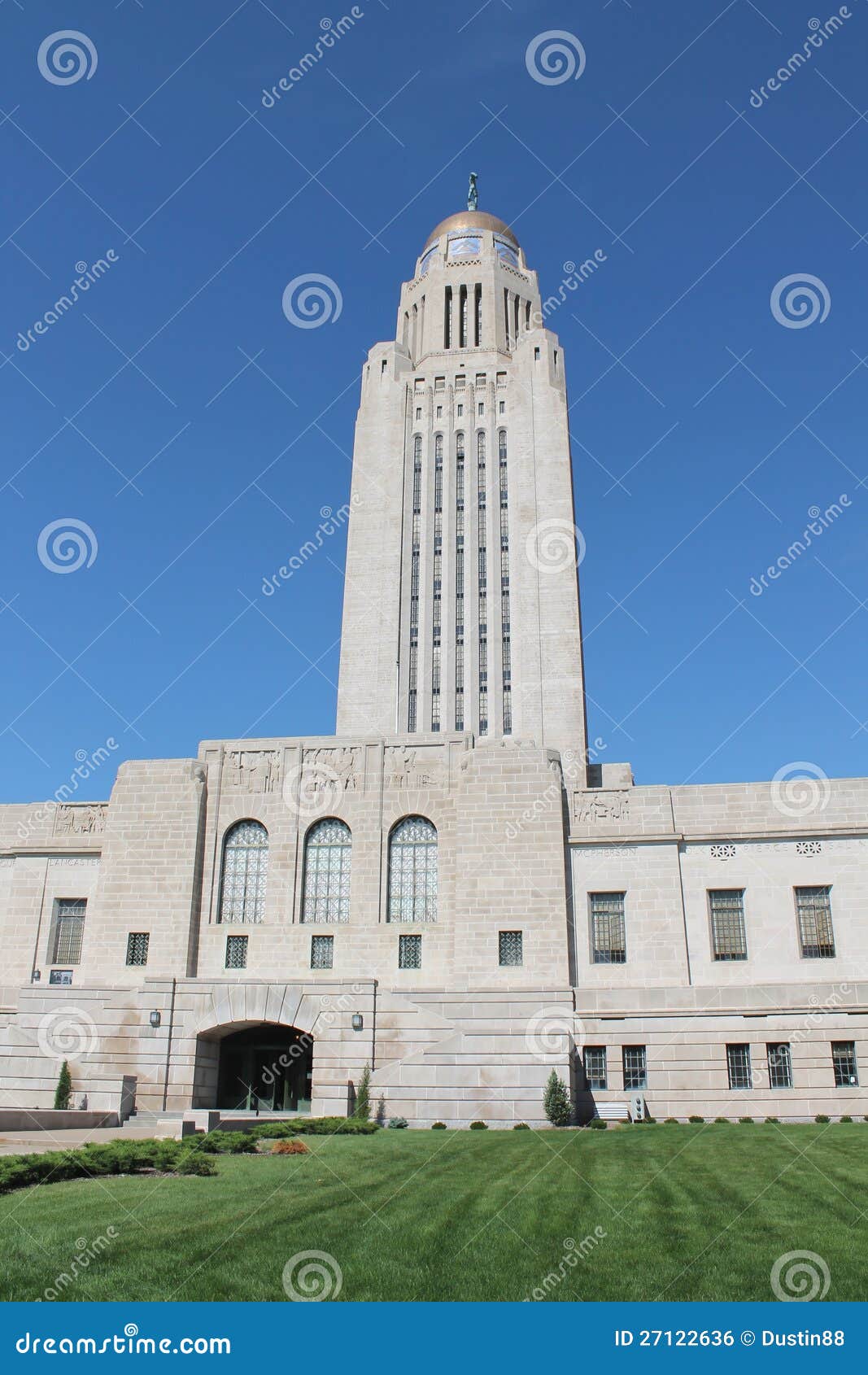 Nebraska State Capitol Building Stock Photo - Image of building, state ...