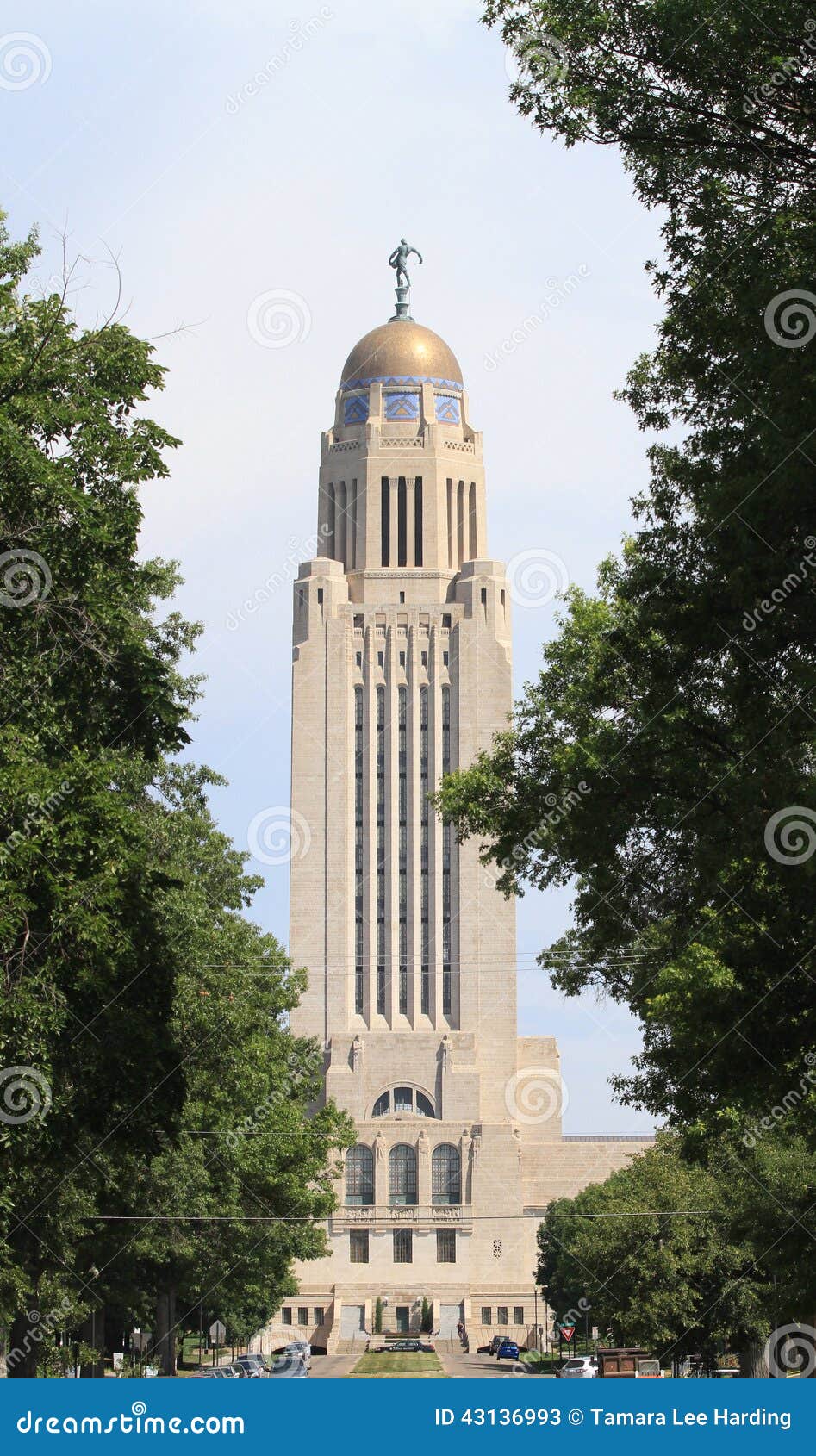 Nebraska State Capitol Building Stock Image - Image of landmarks, faint ...