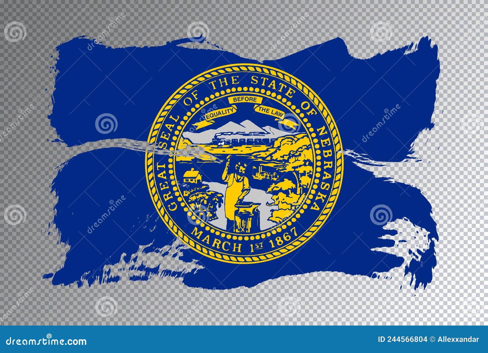 Nebraska State Flag, Nebraska Flag Stock Illustration - Illustration of ...