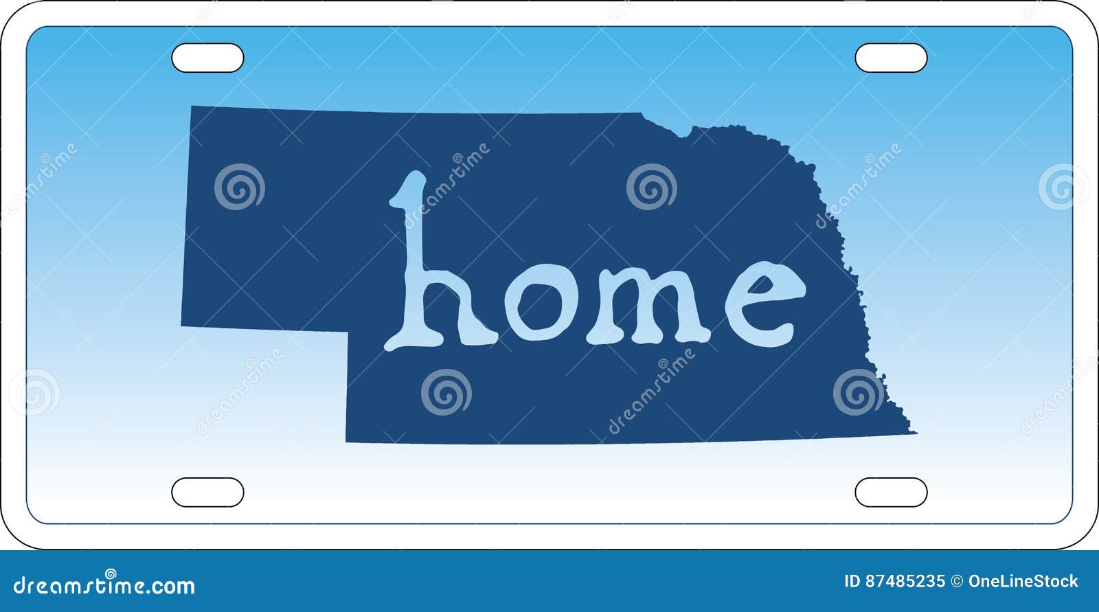 Nebraska State License Plate Vector Stock Vector - Illustration of ...