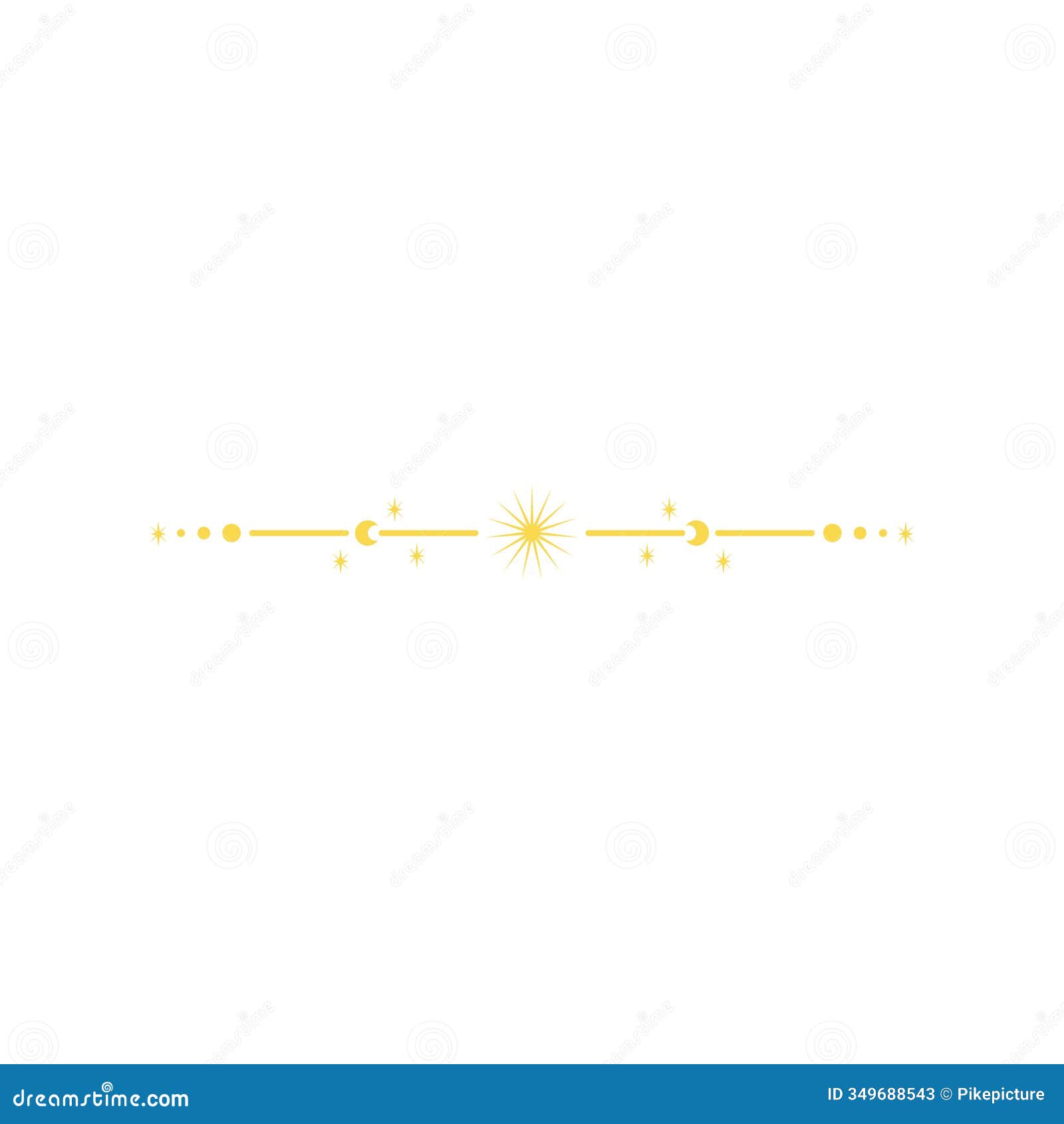 Nebula Celestial Divider Border Cartoon Vector Illustration Stock ...