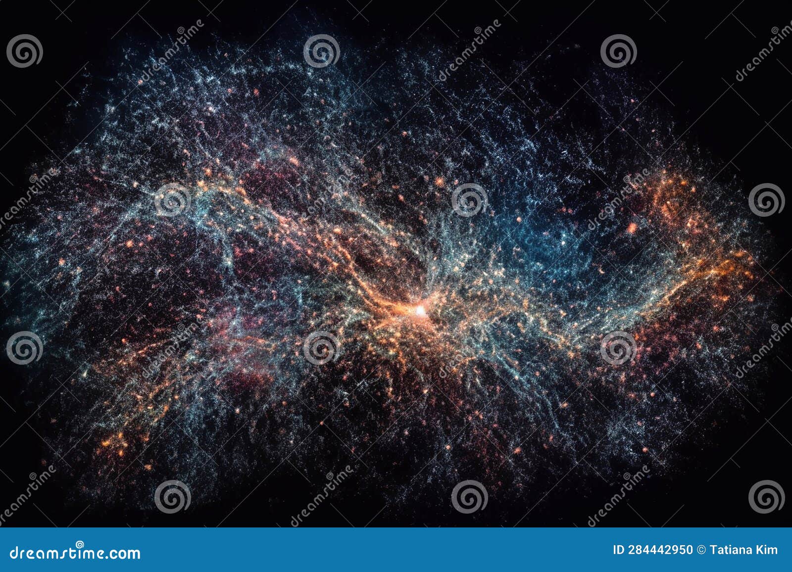 Nebula and Clusters of Galaxies, Created with Generative AI Technology ...
