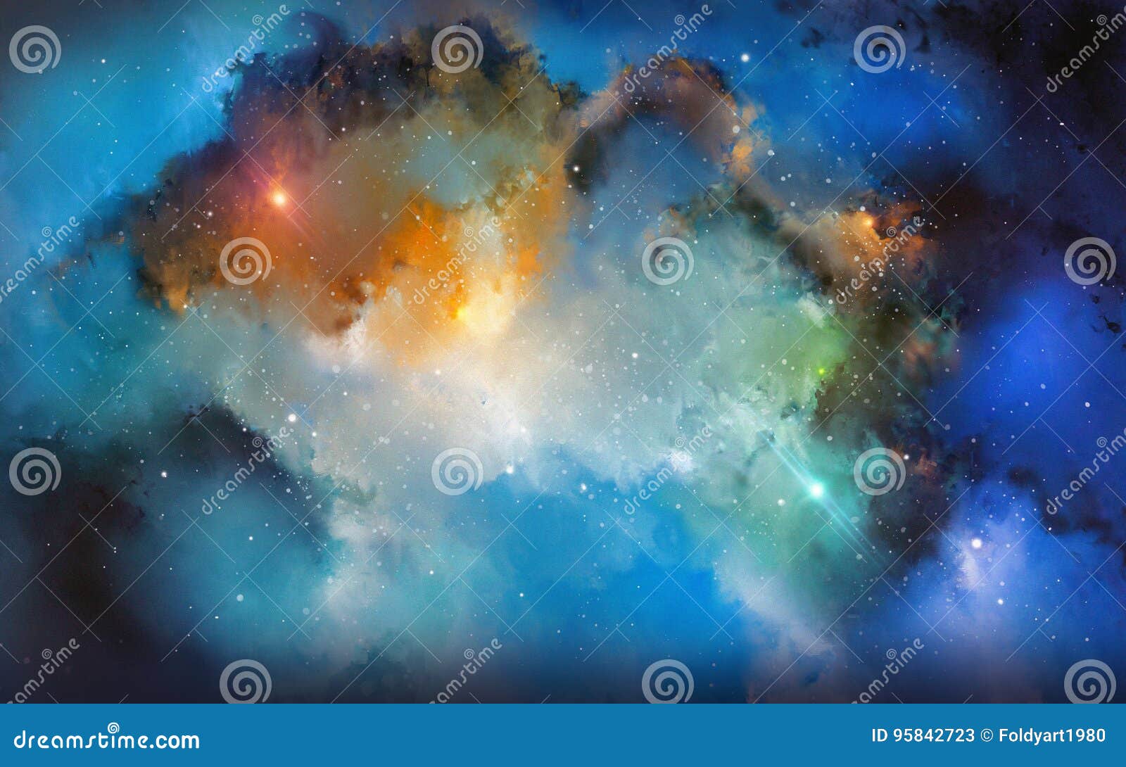 Nebula Colors stock illustration. Illustration of blue - 95842723