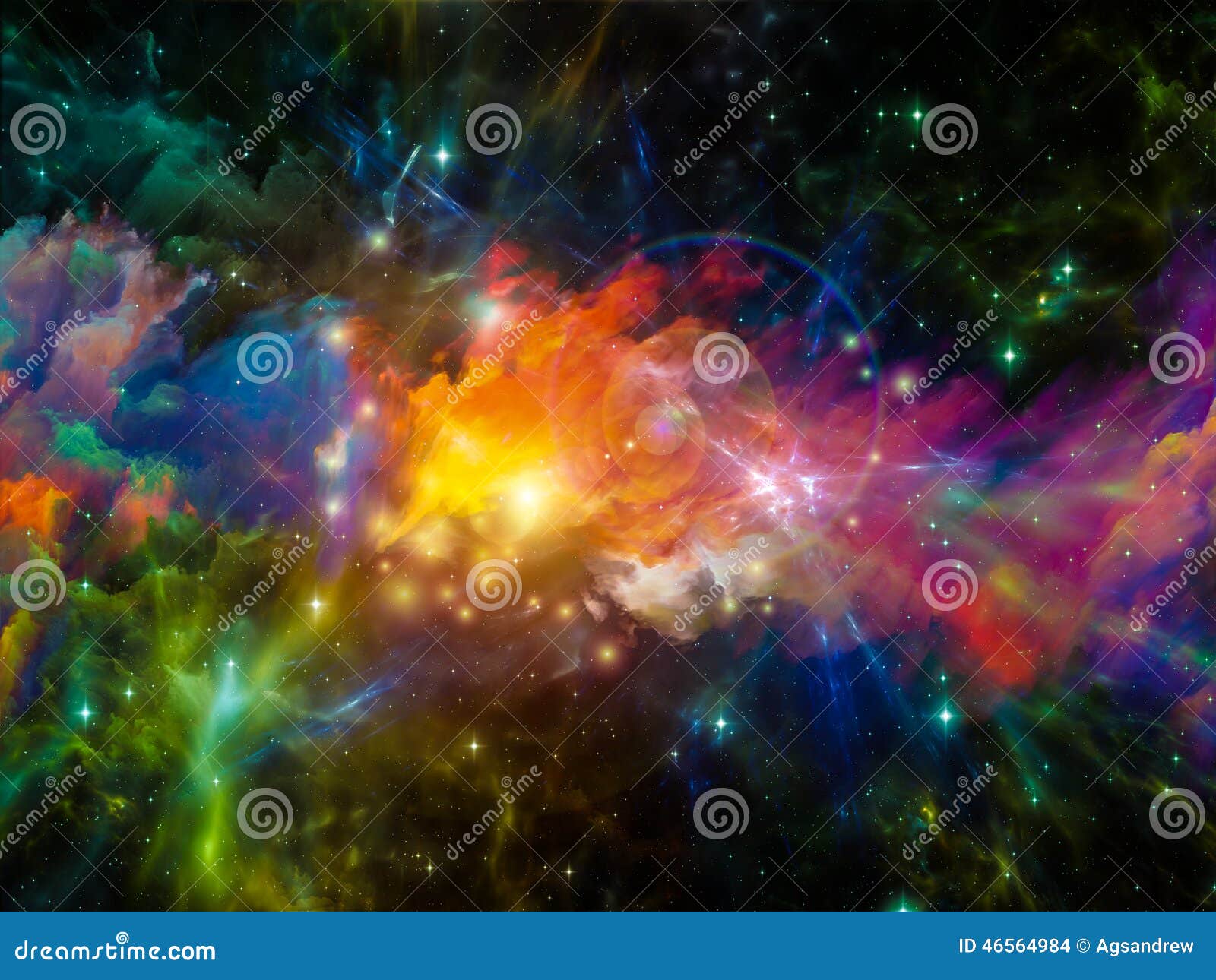 Nebula Composition stock illustration. Illustration of color - 46564984