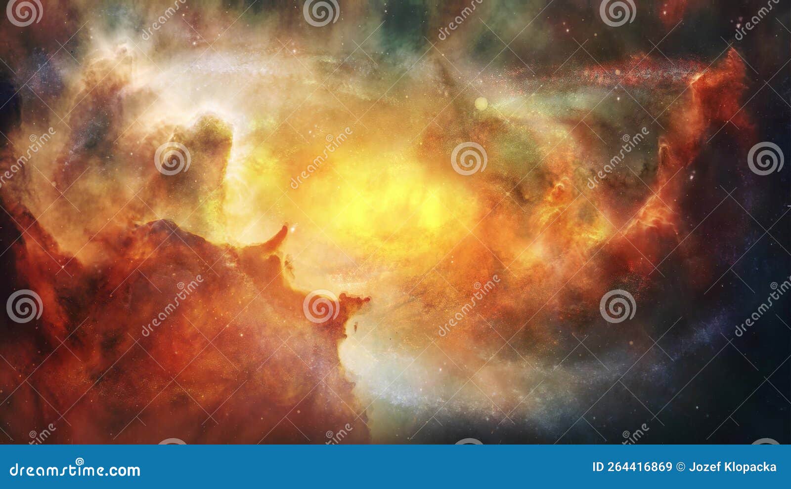 Nebula, Cosmic Space and Stars, Cosmic Abstract Background. Stock ...