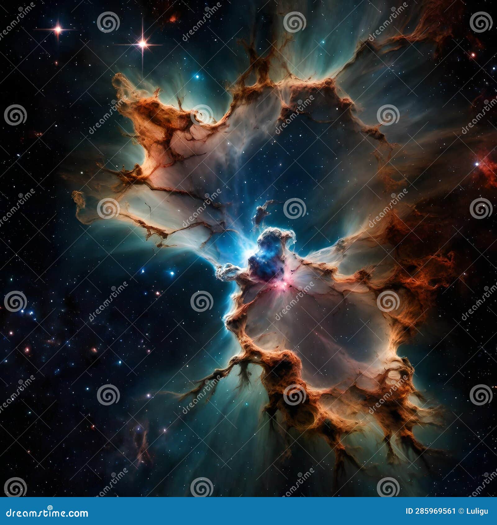 Nebula Created by Artificial Intelligence Stock Illustration ...
