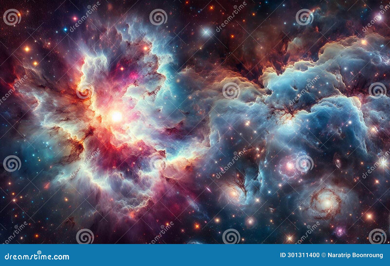 Nebula, Deep Space and Galaxies Clouds of Gas and Smoke in Space Starry Universe Stock Photo ...