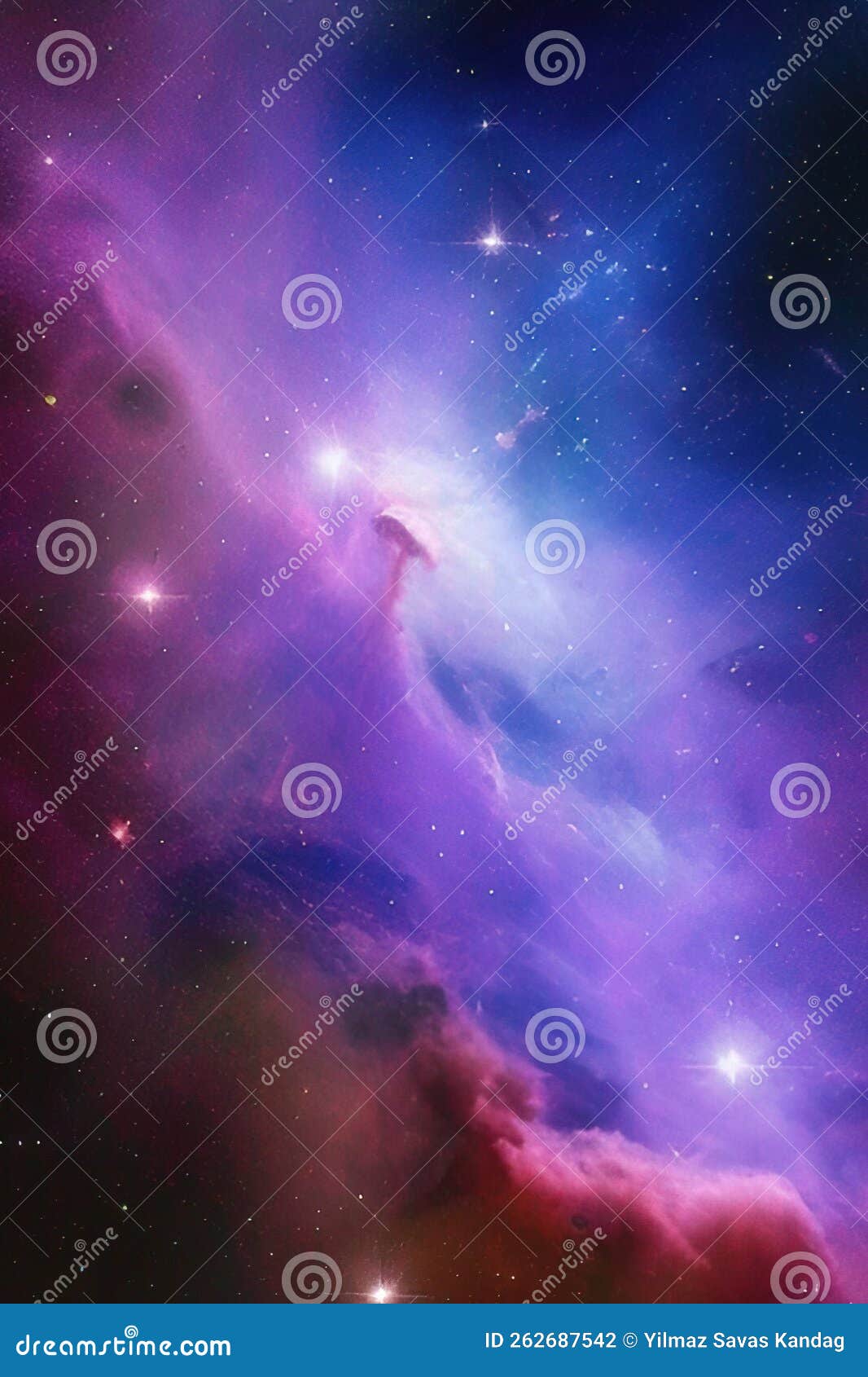 Deep space and nebula stock illustration. Illustration of glowing ...