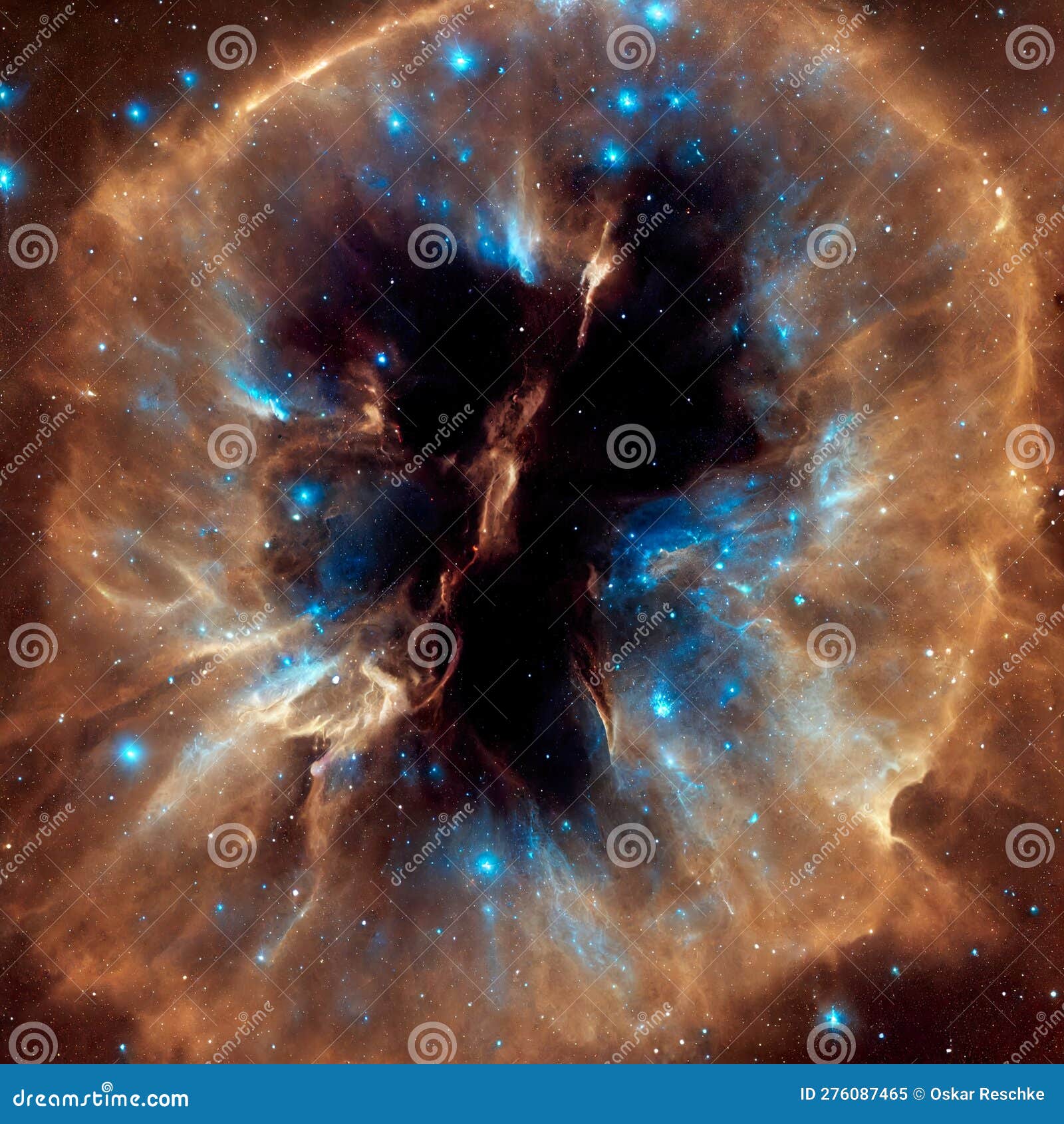 Nebula in the Form of Scary Horror Face Stock Illustration ...