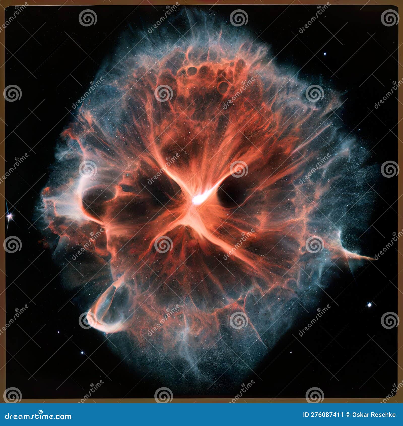 Nebula in the Form of Scary Horror Face Stock Illustration ...