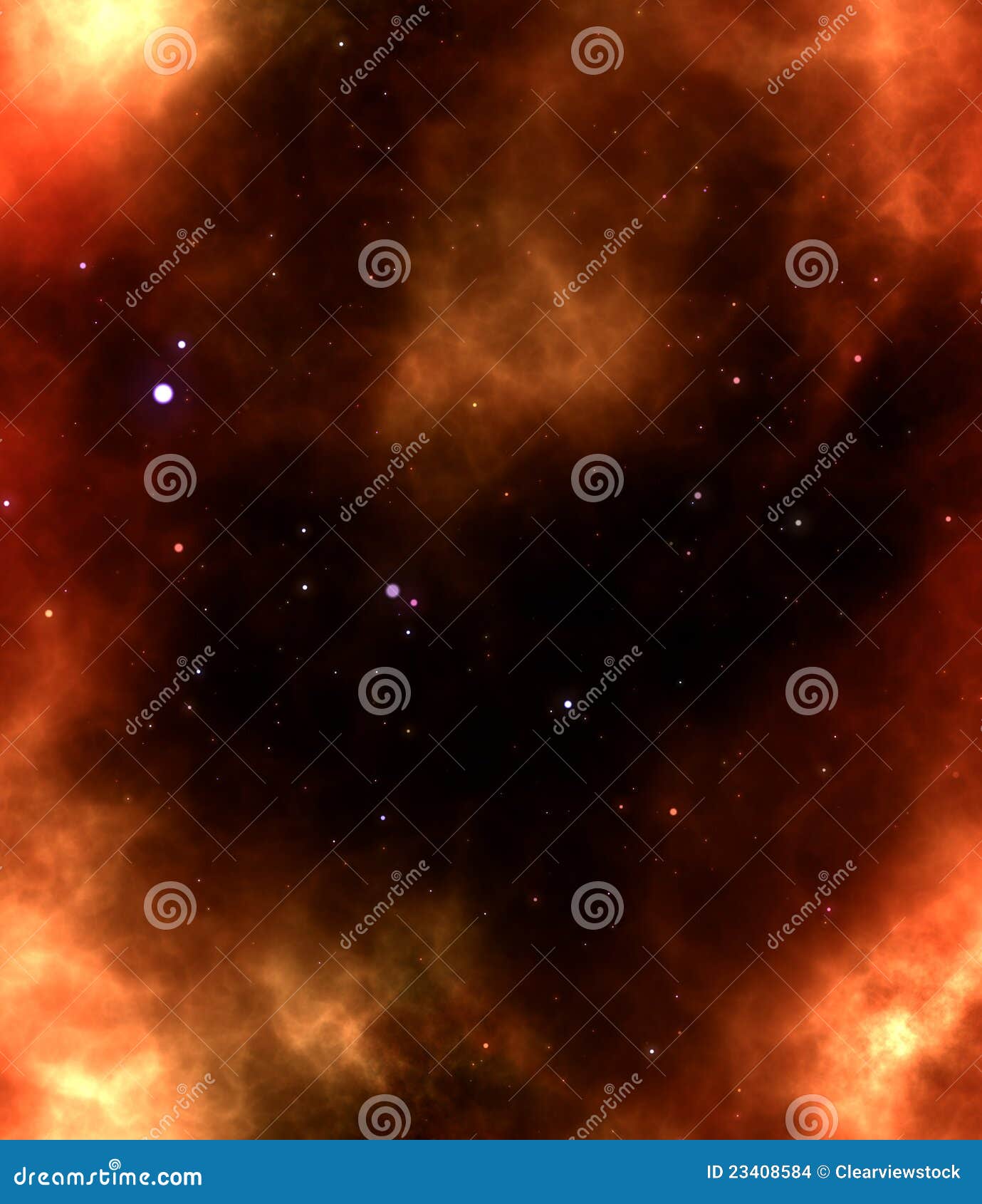 Nebula Gas Cloud in Deep Outer Space Stock Illustration - Illustration ...