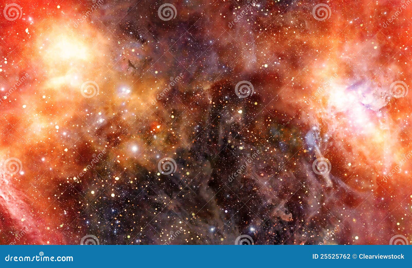 Nebula Gas Cloud in Deep Outer Space Stock Illustration - Illustration ...