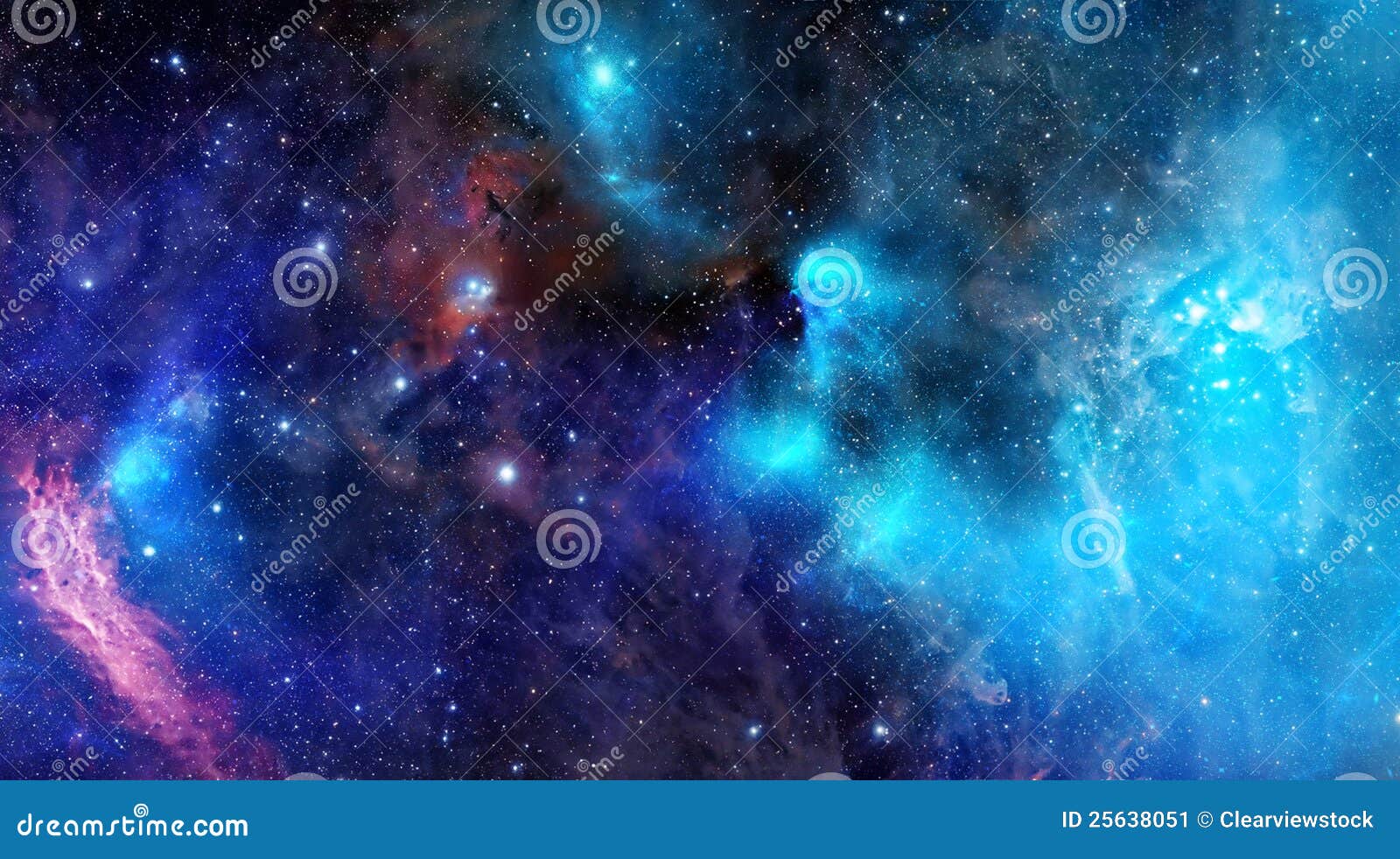 Nebula Gas Cloud in Deep Outer Space Stock Illustration - Illustration ...