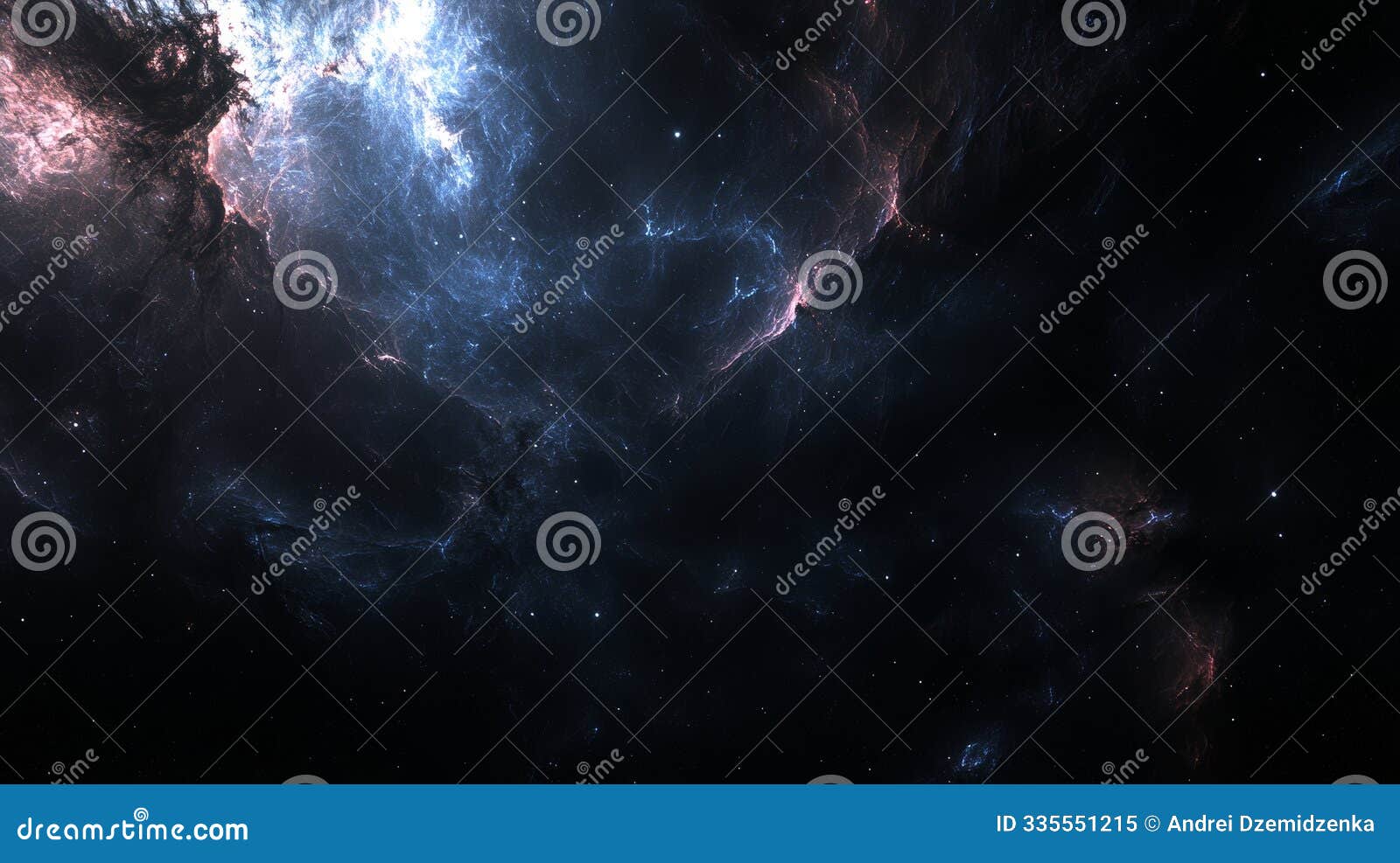 Nebula Gas Cloud in Outer Space, Science Fiction Illustration, Colorful ...