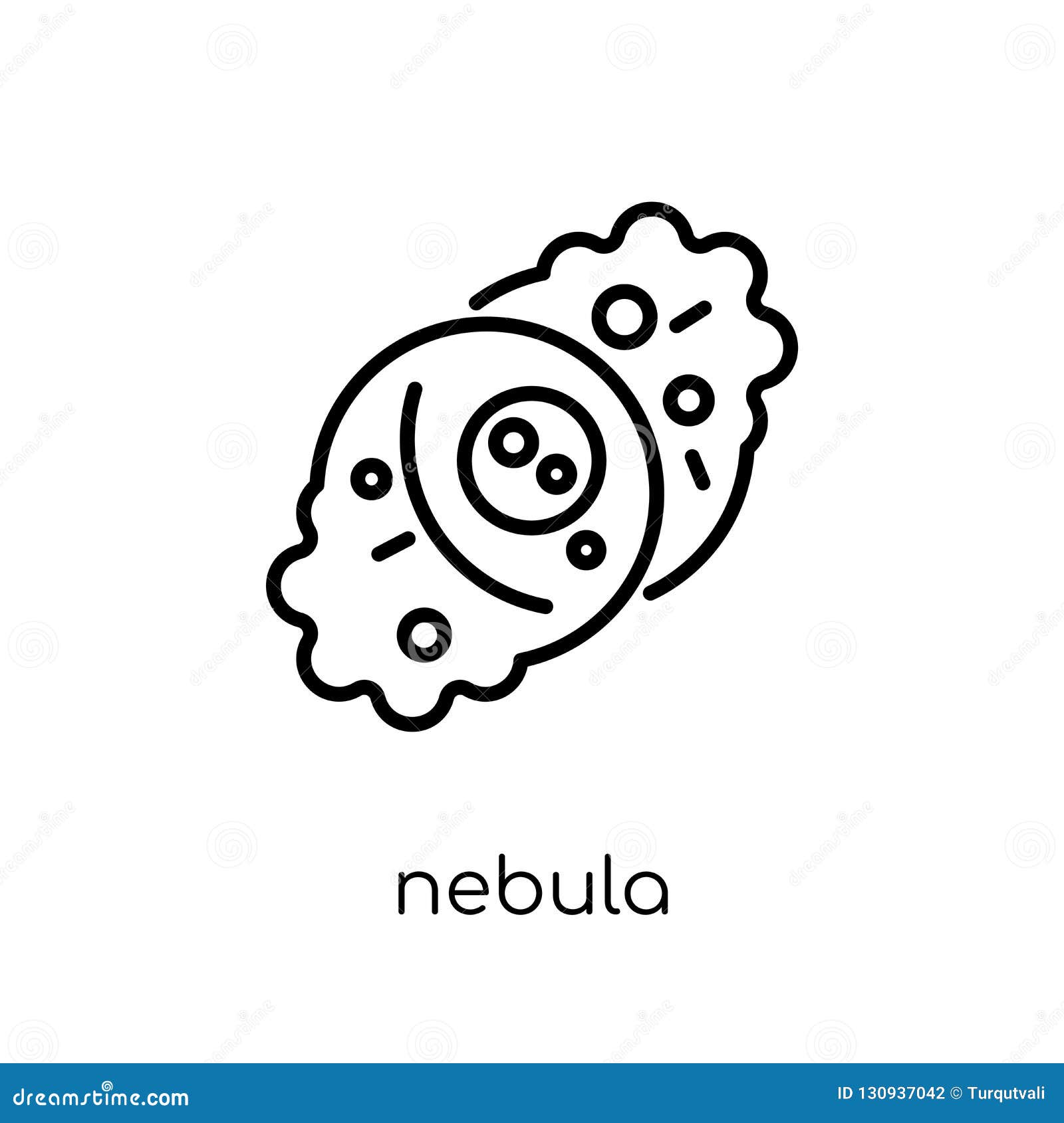 Nebula Icon from Astronomy Collection. Stock Vector - Illustration of ...