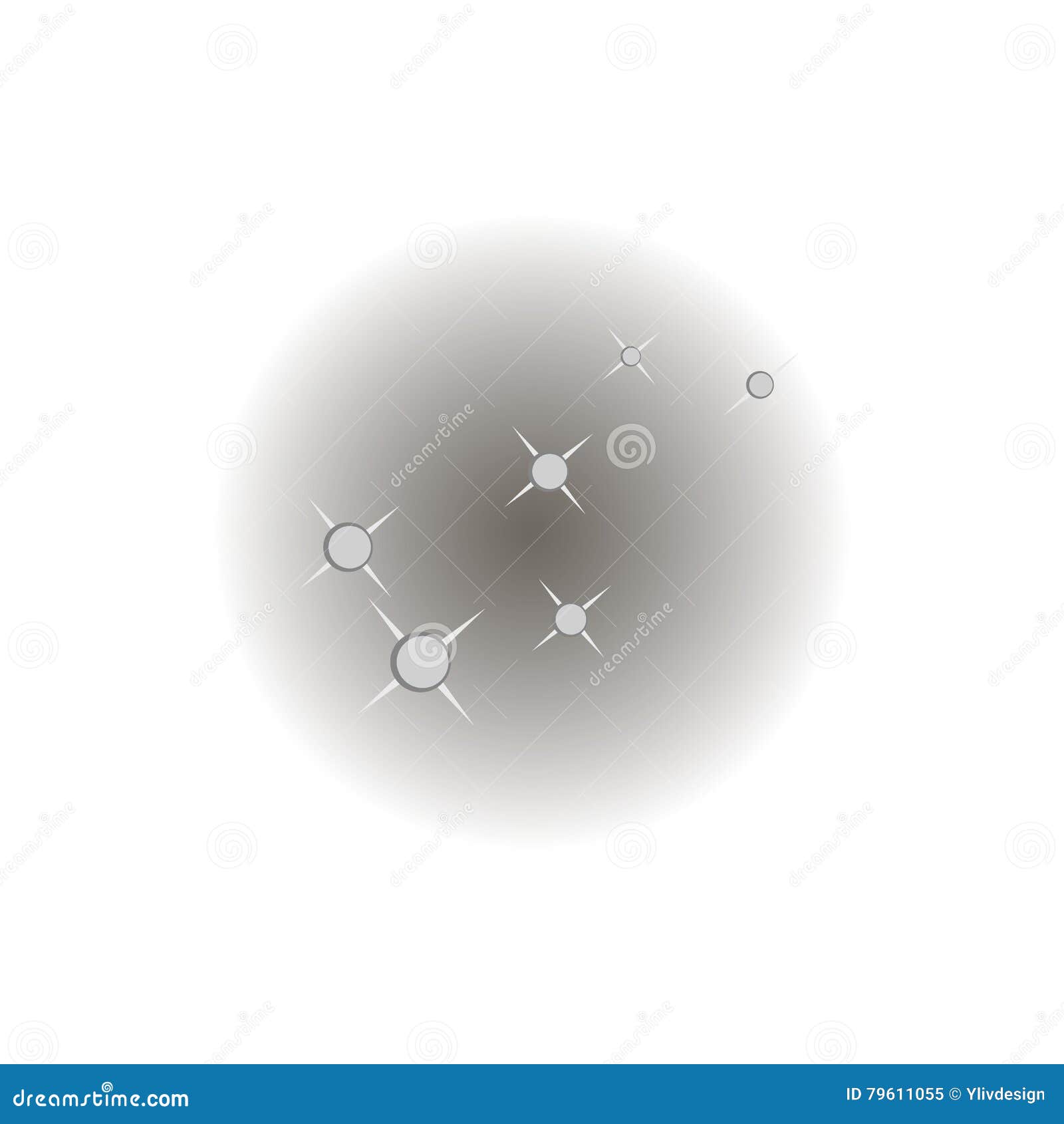 Nebula Icon, Black Monochrome Style Stock Vector - Illustration of icon ...