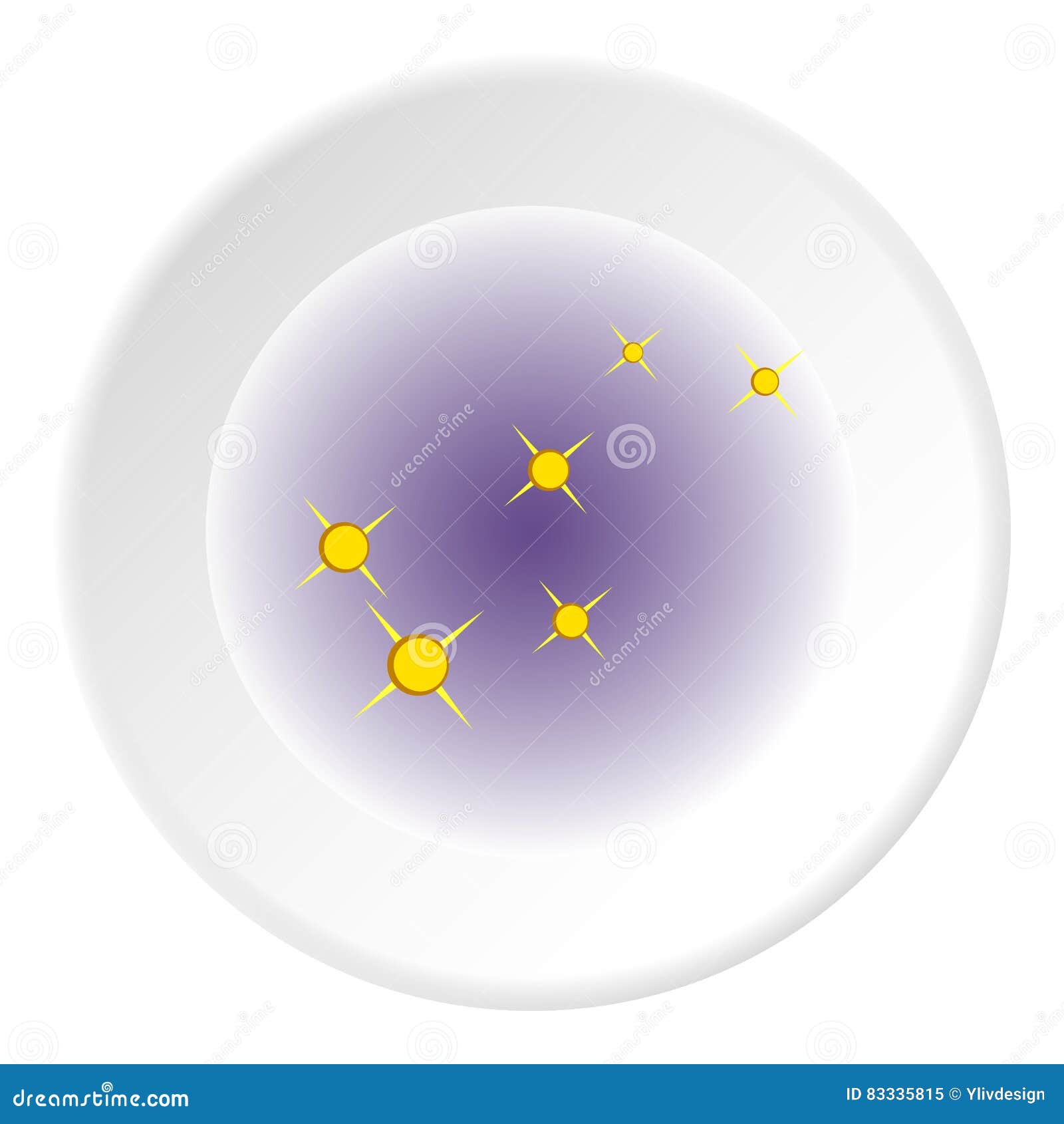 Nebula icon, cartoon style stock vector. Illustration of halo - 83335815