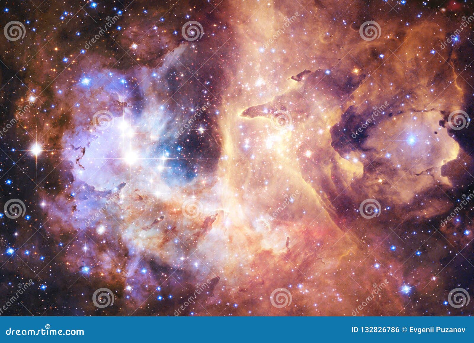 Nebula an Interstellar Cloud of Star Dust. Outer Space Image Stock ...