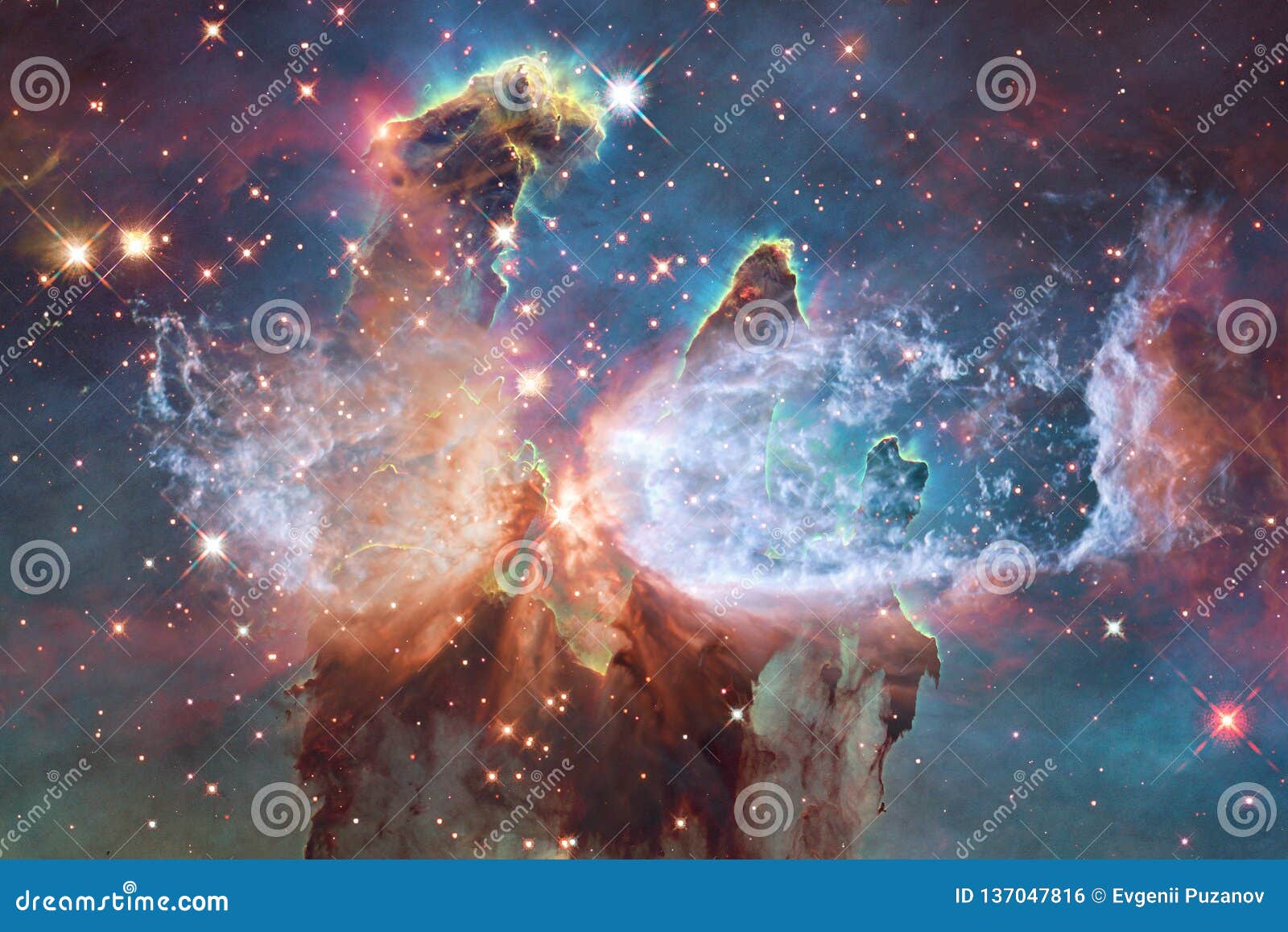 Nebula an Interstellar Cloud of Star Dust. Outer Space Image Stock ...