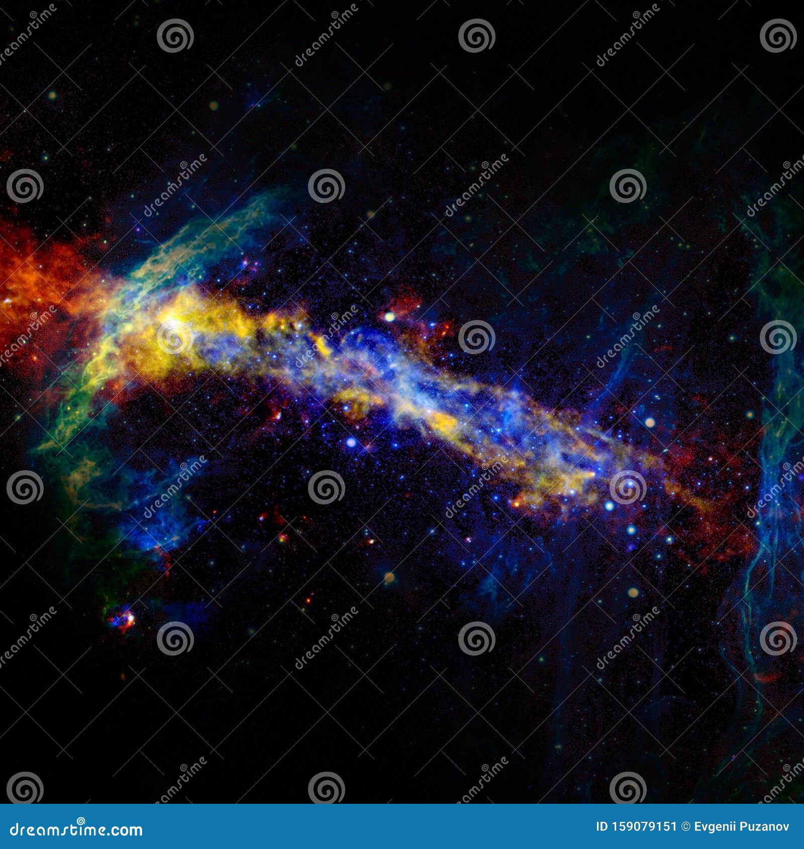 Nebula an Interstellar Cloud of Stars Dust Stock Illustration ...