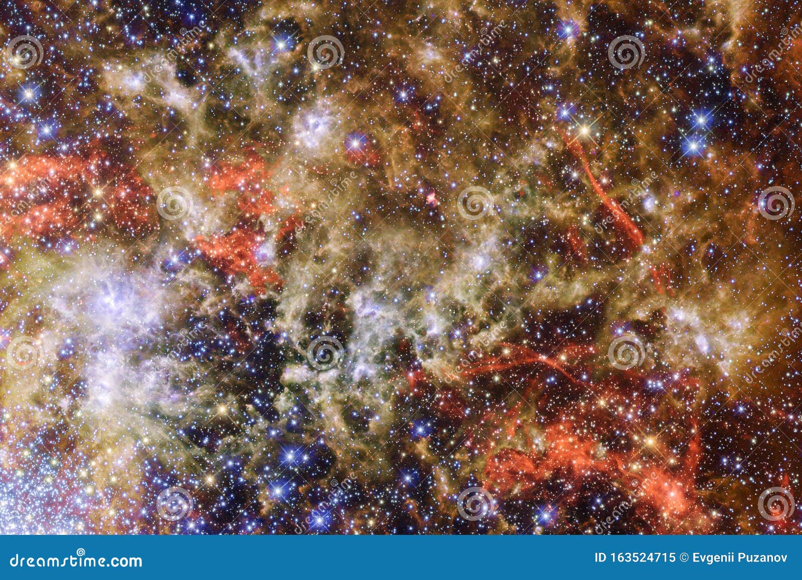 Nebula an Interstellar Cloud of Stars Dust Stock Illustration ...