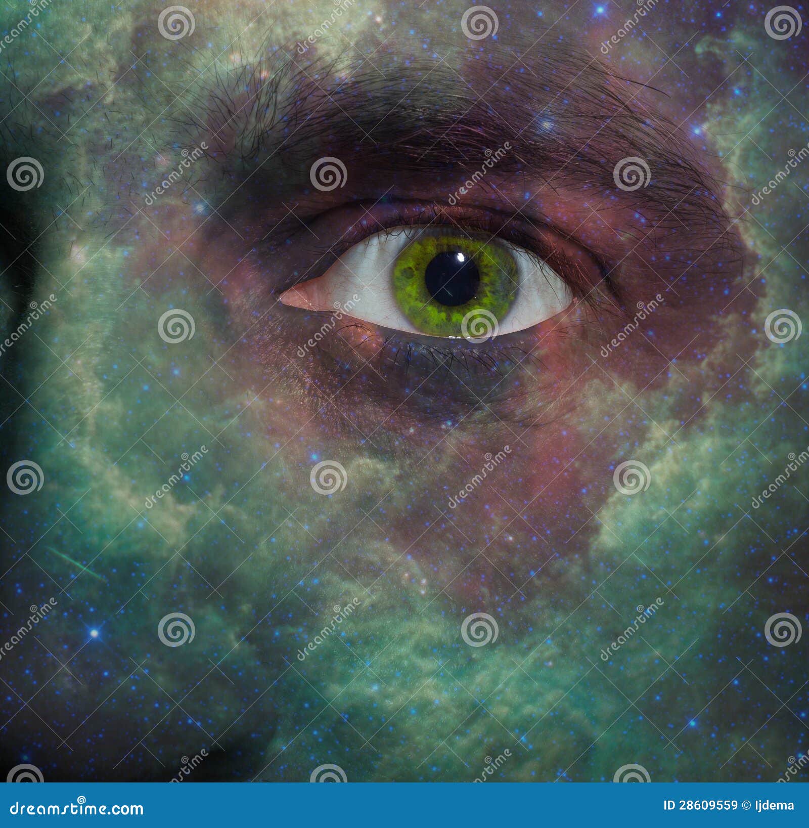 Nebula painted on a face stock image. Image of pink, formation - 28609559