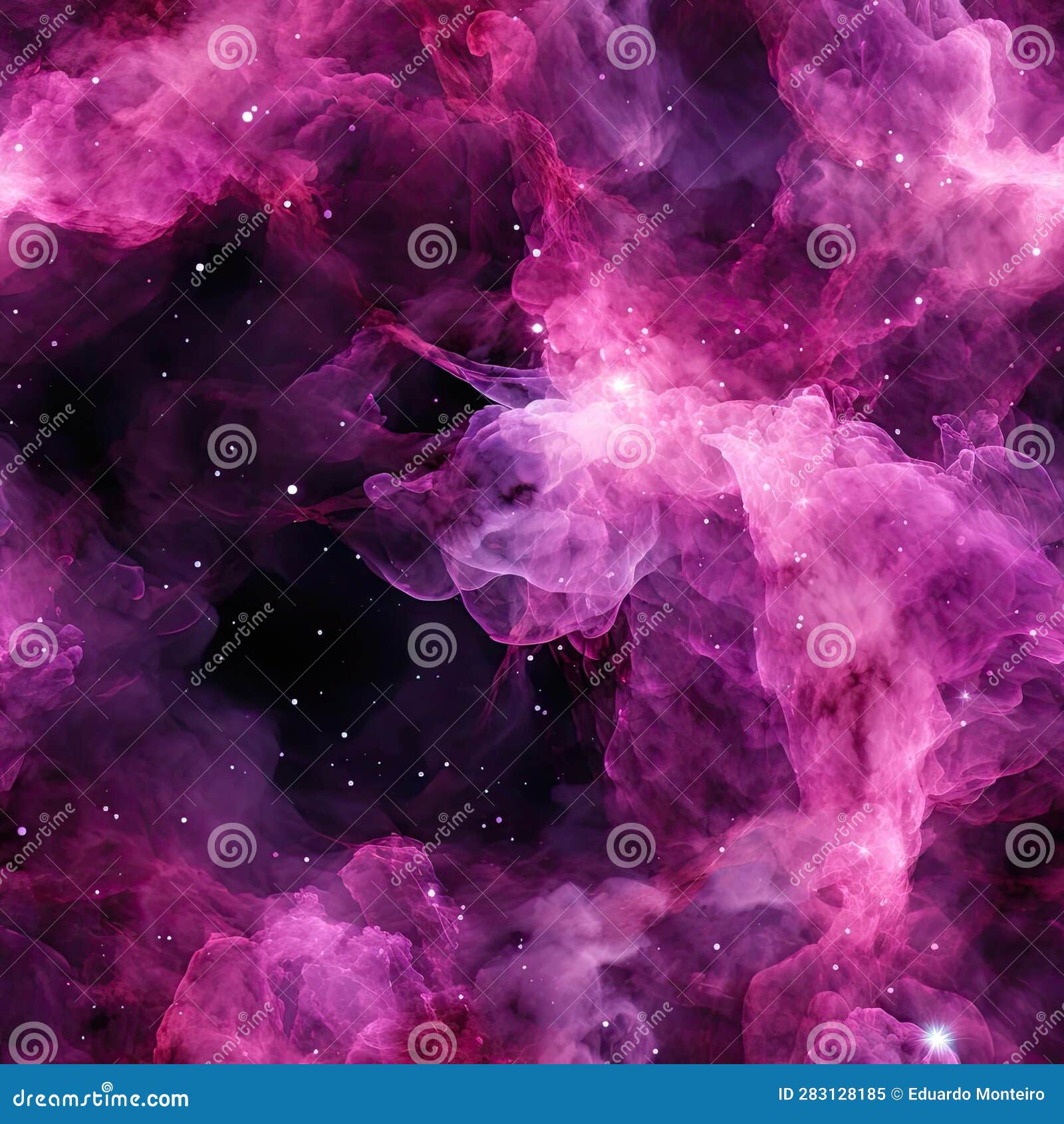 Nebula with Pink Dust and Stars, Creating a Complex and Atmospheric ...