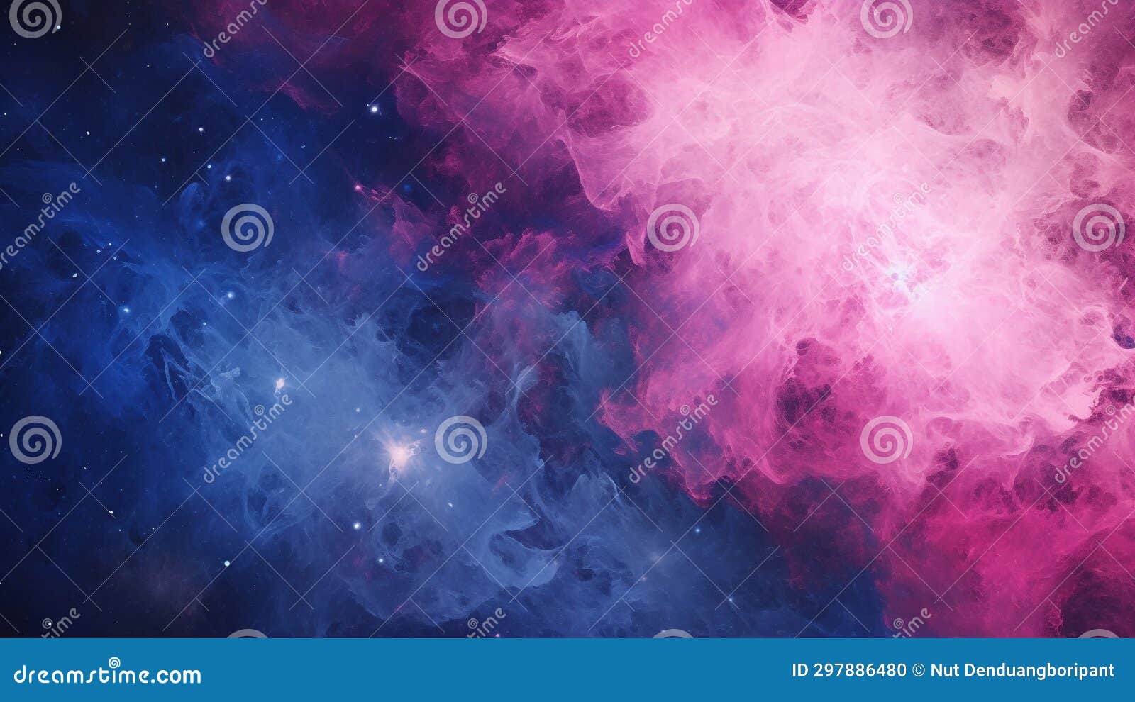 Nebula Pink and Midnight Indigo Abstract Pattern Design Stock ...