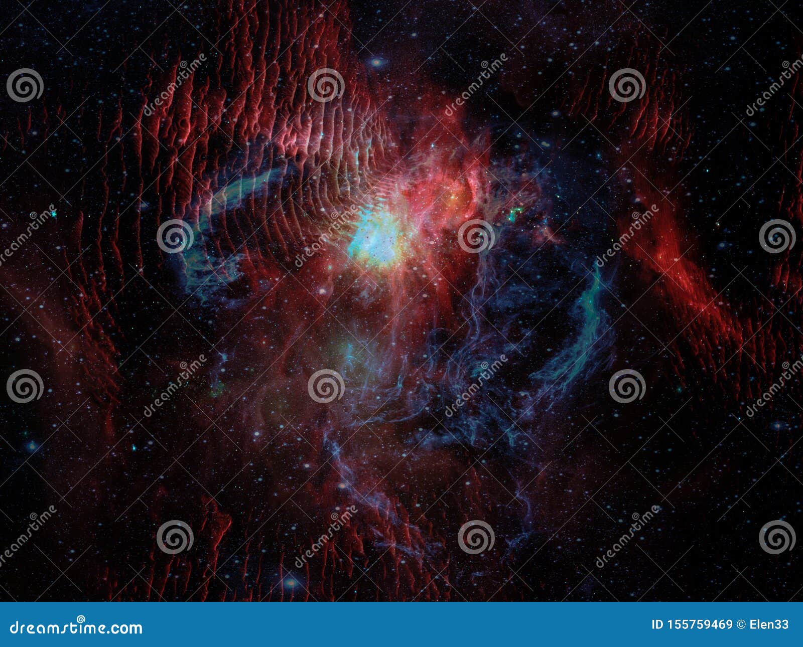 Nebula, Science Fiction Background. Stock Image - Image of astronomy ...