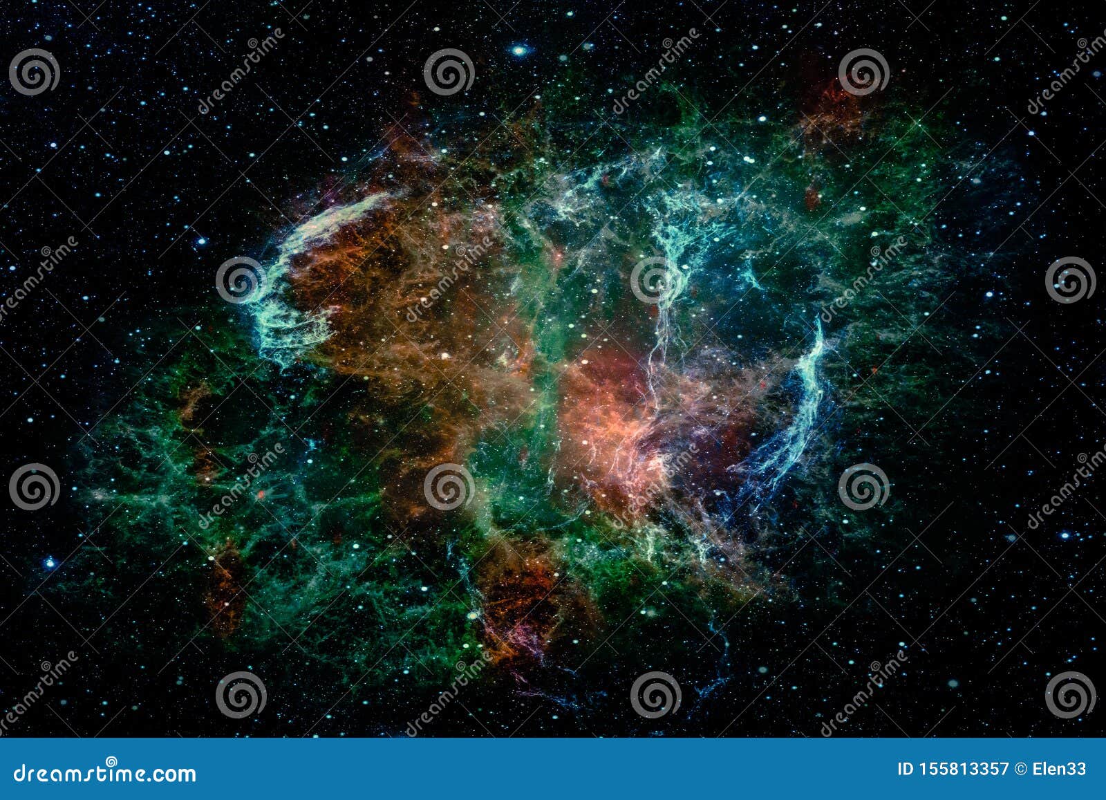 Nebula, Science Fiction Background. Stock Illustration - Illustration ...