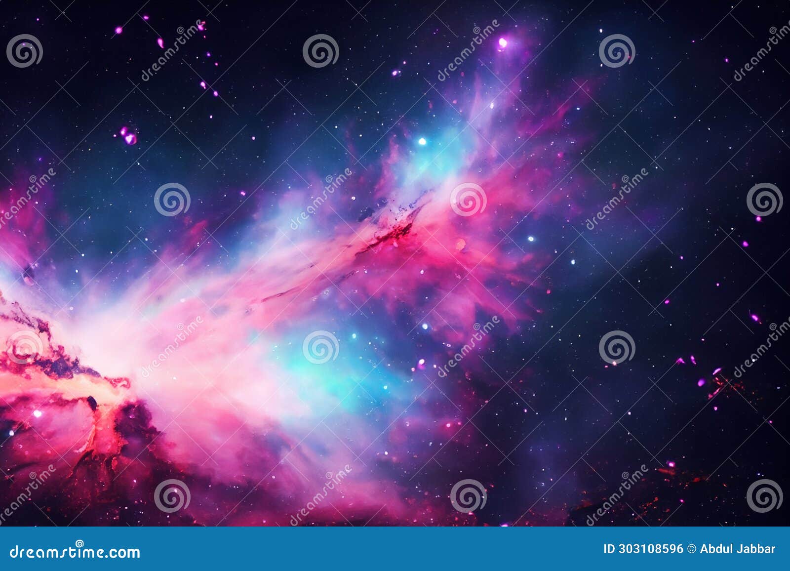 Beautiful Nebula at Space Background Stock Illustration - Illustration ...