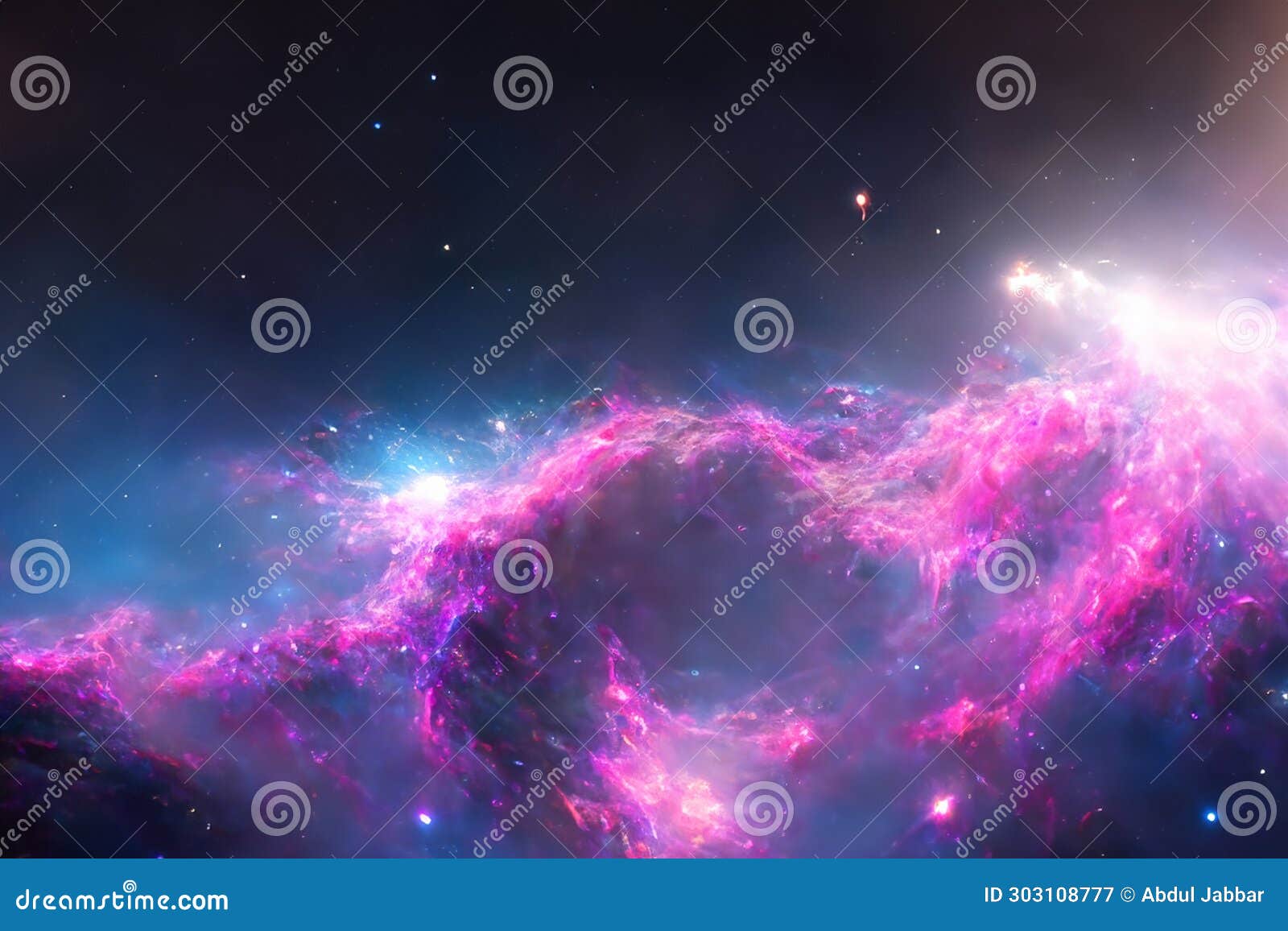Beautiful Nebula at Space Background Stock Illustration - Illustration ...