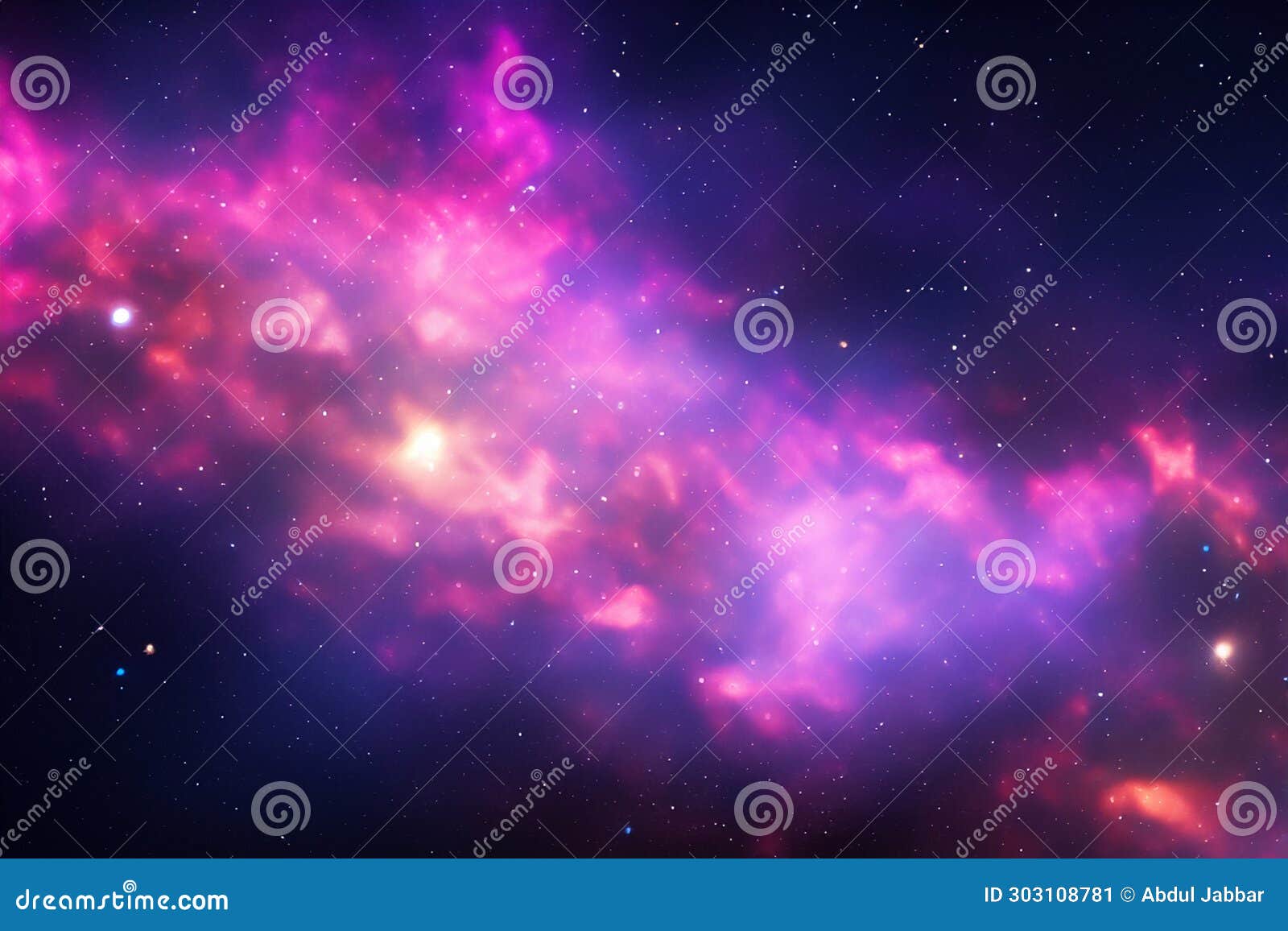 Beautiful Nebula at Space Background Stock Illustration - Illustration ...