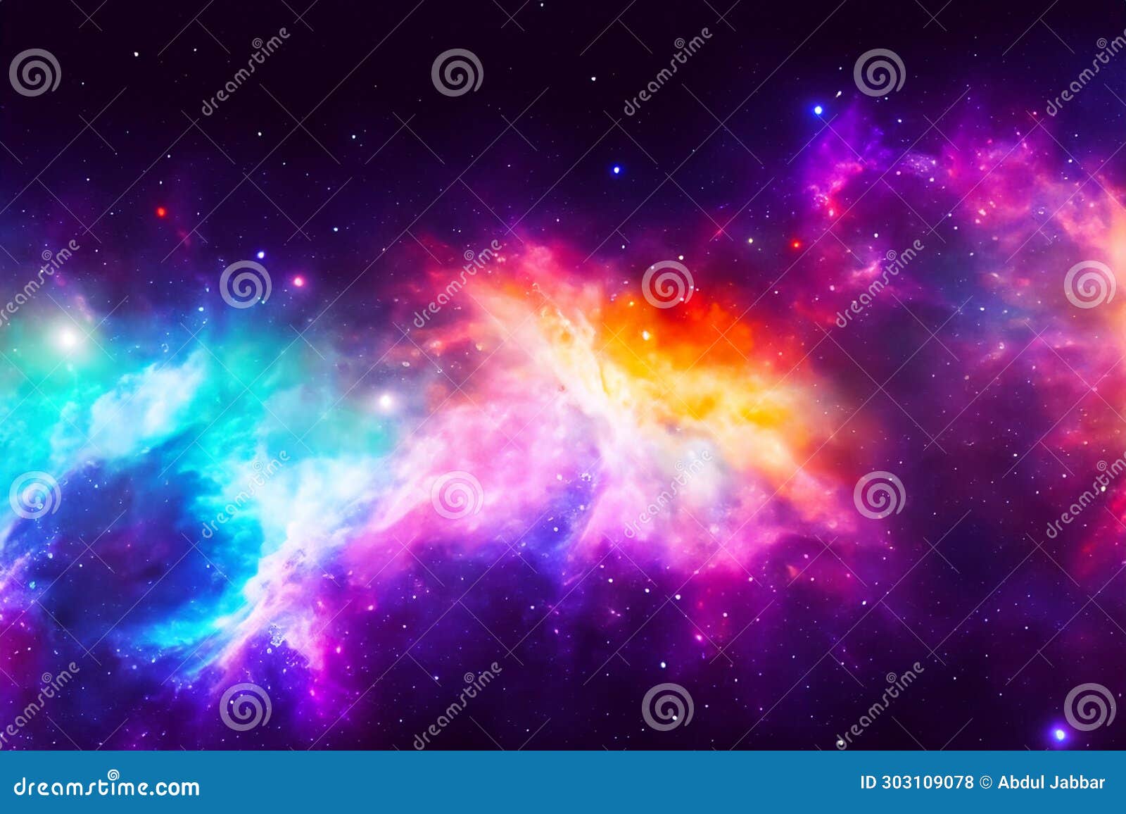 Beautiful Nebula at Space Background Stock Illustration - Illustration ...