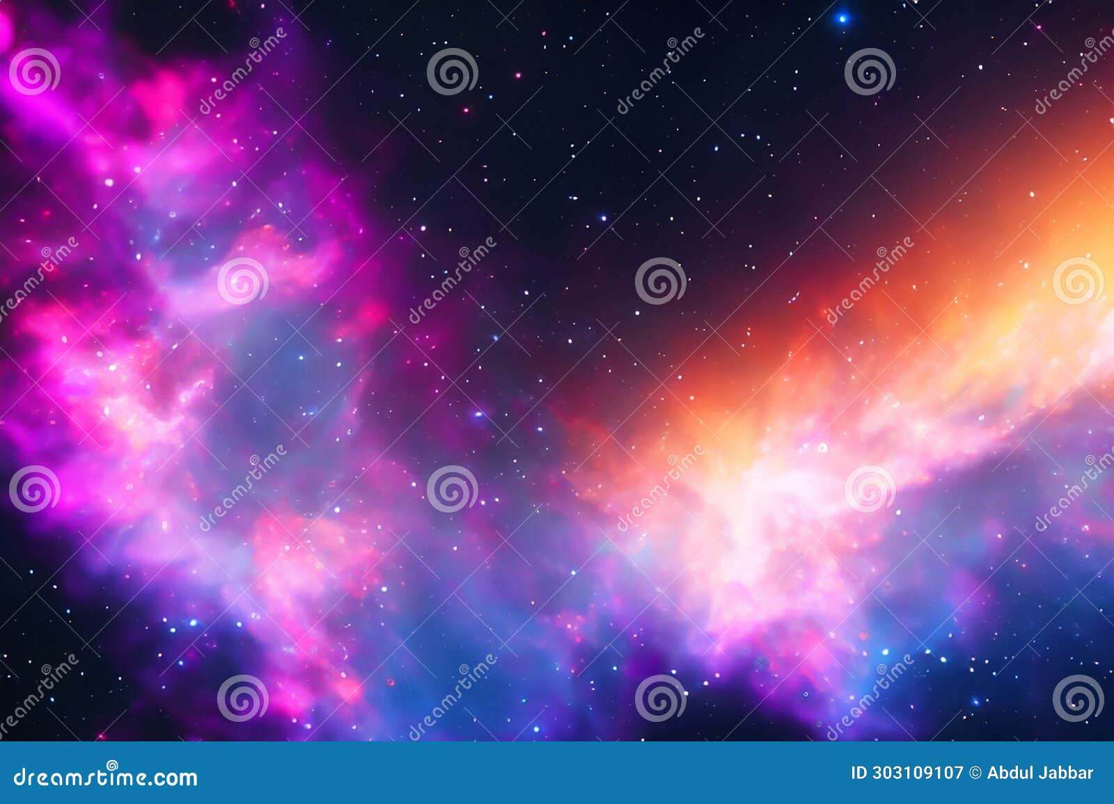 Beautiful Nebula at Space Background Stock Illustration - Illustration ...