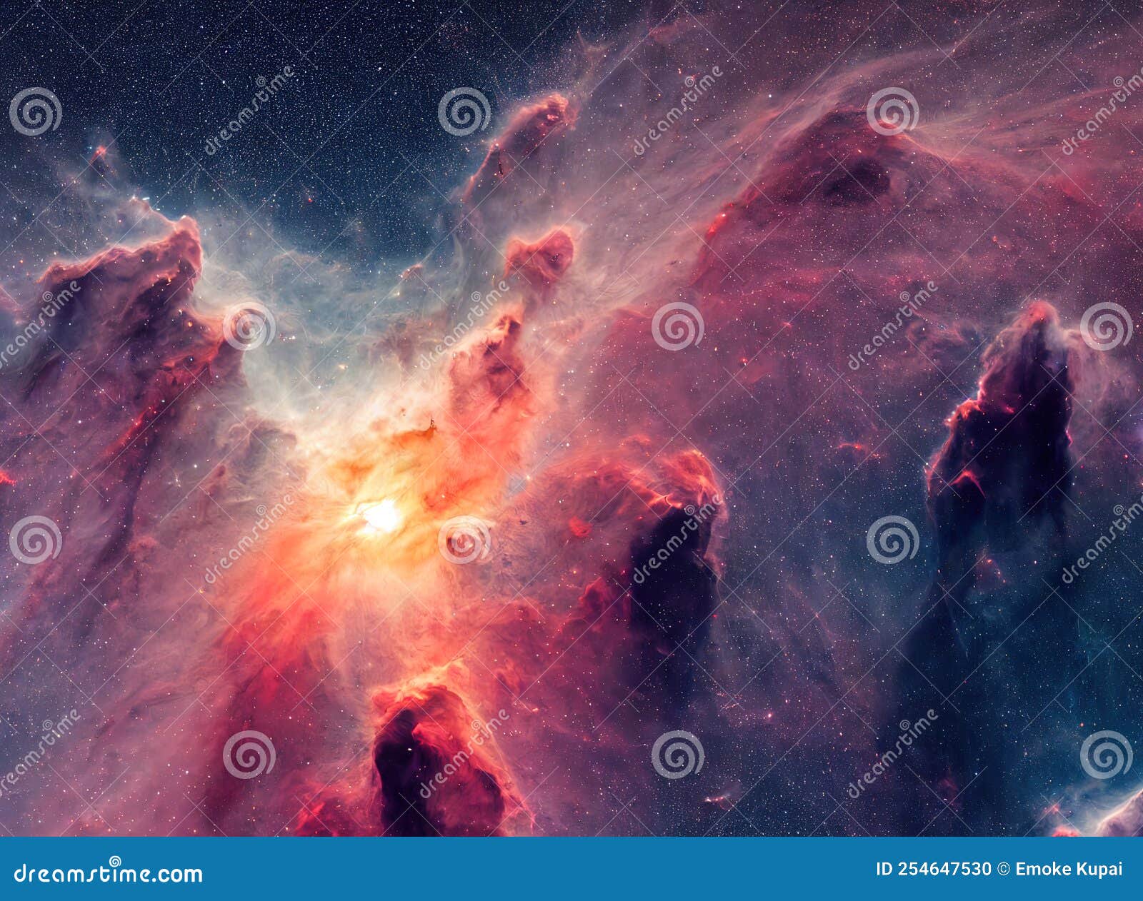 Nebula Star Birth James Webb Digital Art Stock Photo - Image of digital ...