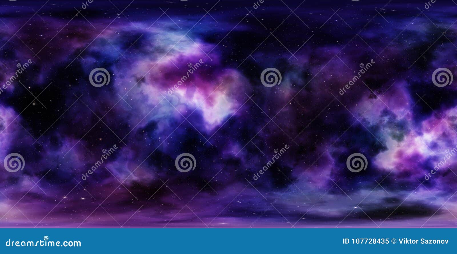 360 Degree Outer Space Panorama With Planet Mars, Environment HDRI Map ...