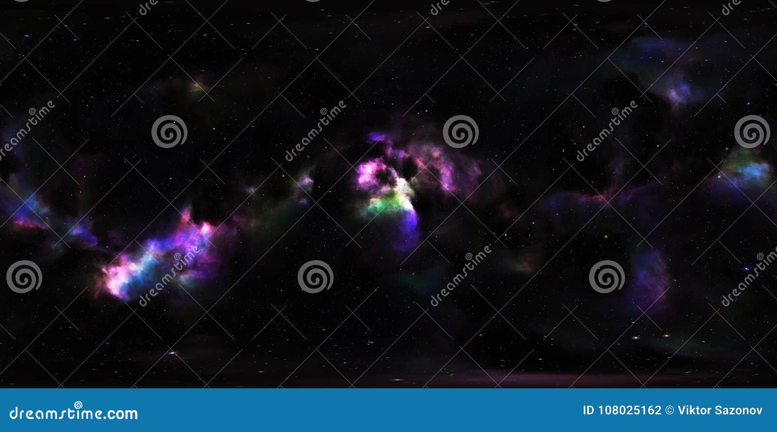 360 Degree Outer Space Panorama With Planet Mars, Environment HDRI Map ...