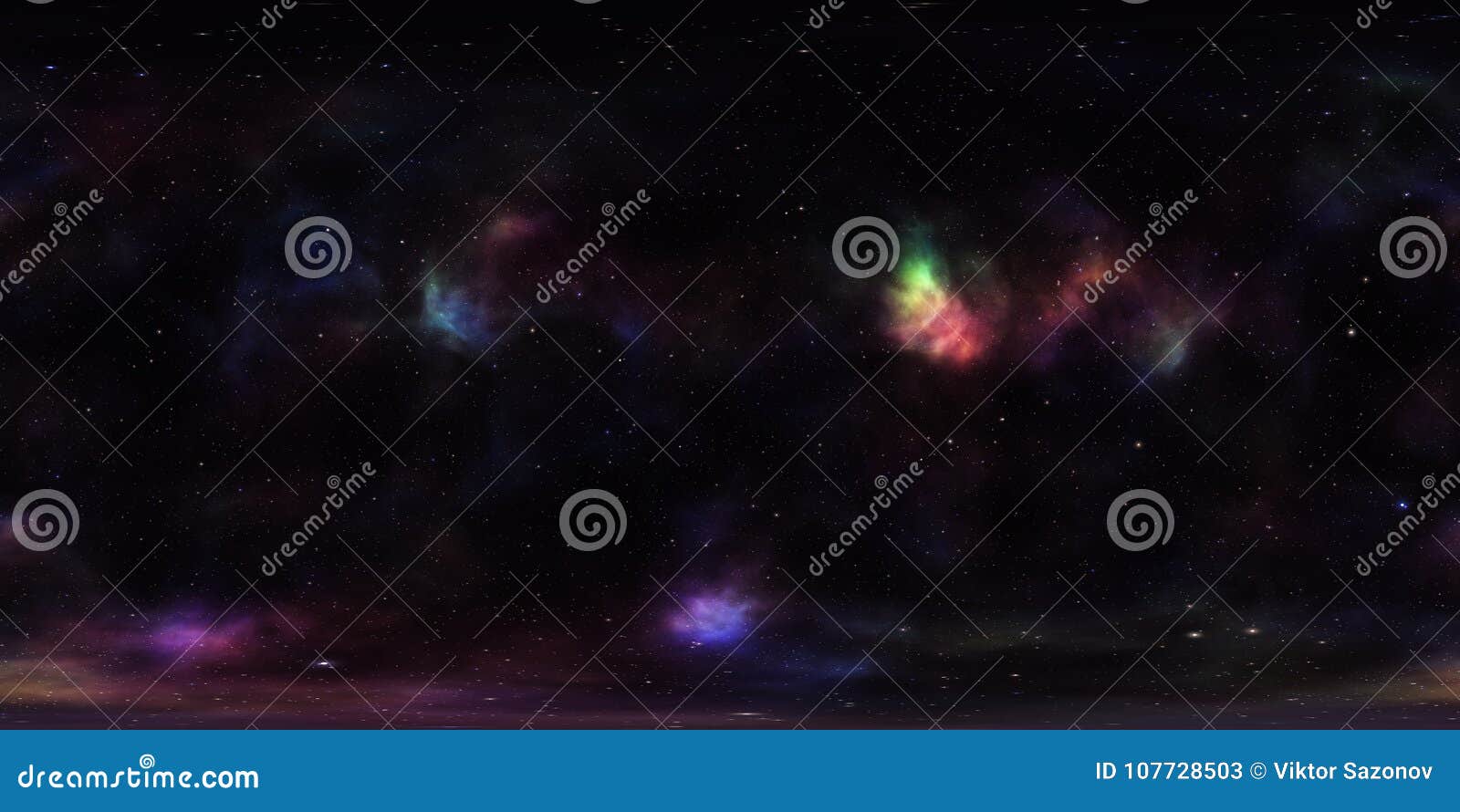 Nebula and Stars in Outer Space 360 Degree Spherical Panorama Stock ...