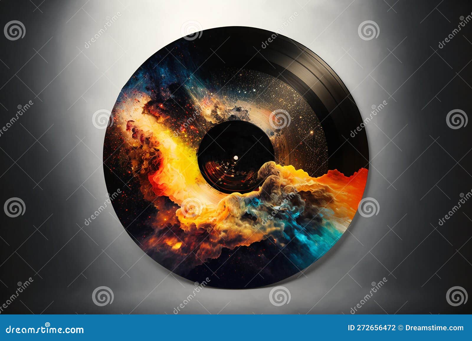 Nebula Vinyl Record Design Space Rock Stock Illustration - Illustration ...